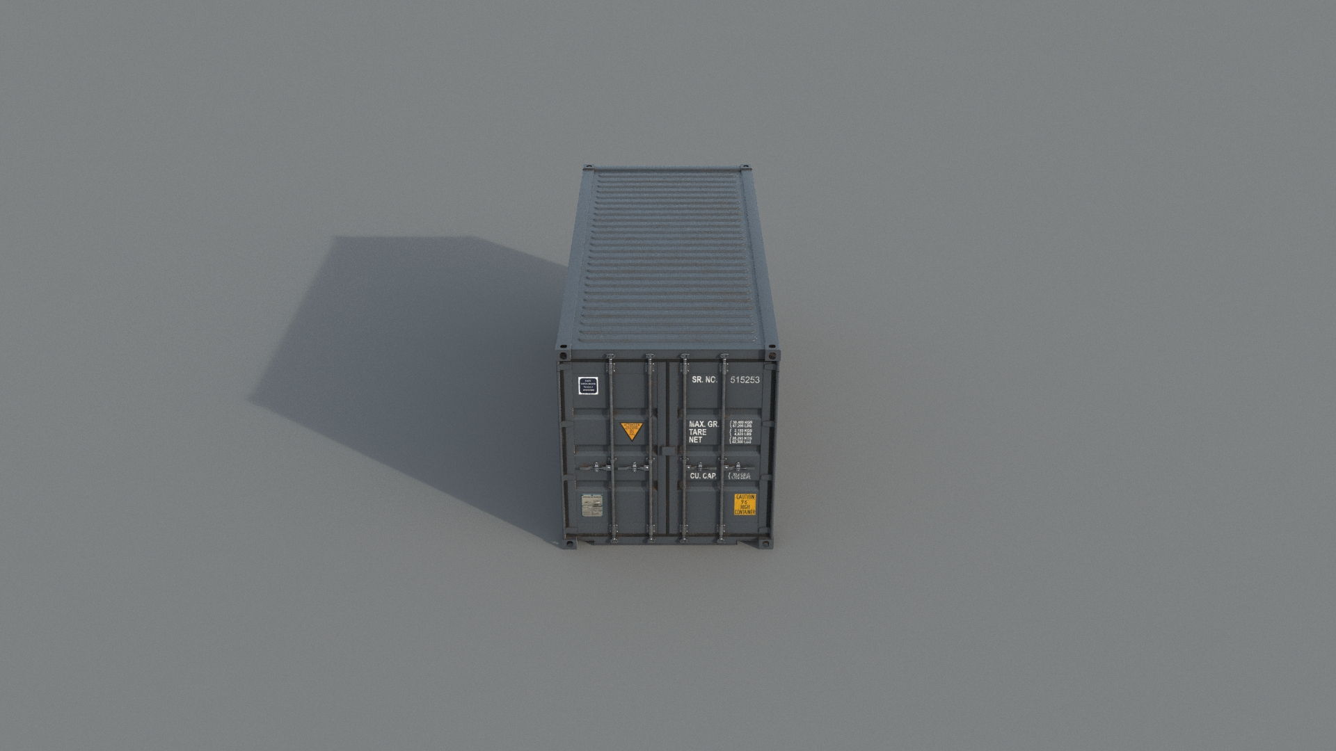 3D Cargo Container Grey HD - TurboSquid 2123636