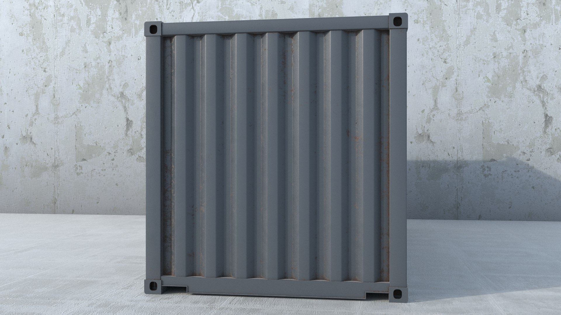 3D Cargo Container Grey HD - TurboSquid 2123636