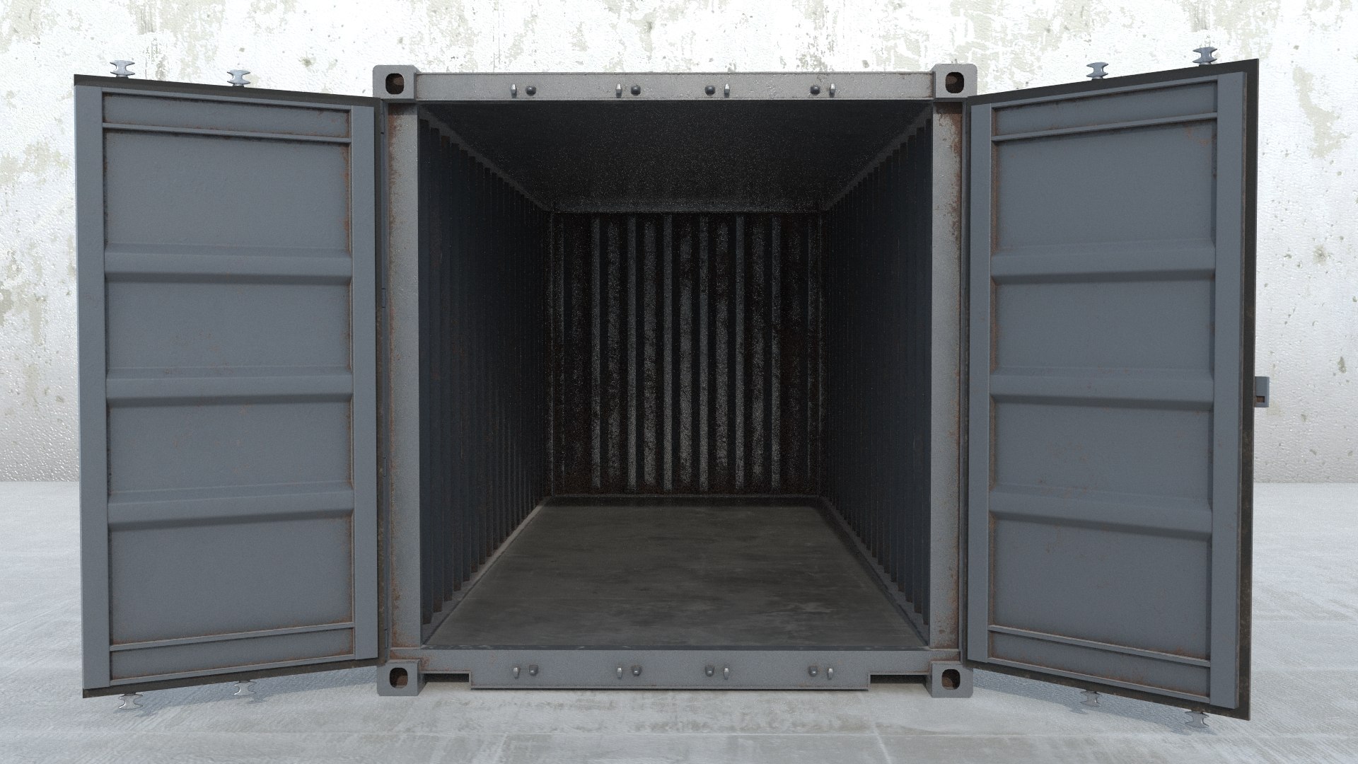 3D Cargo Container Grey HD - TurboSquid 2123636