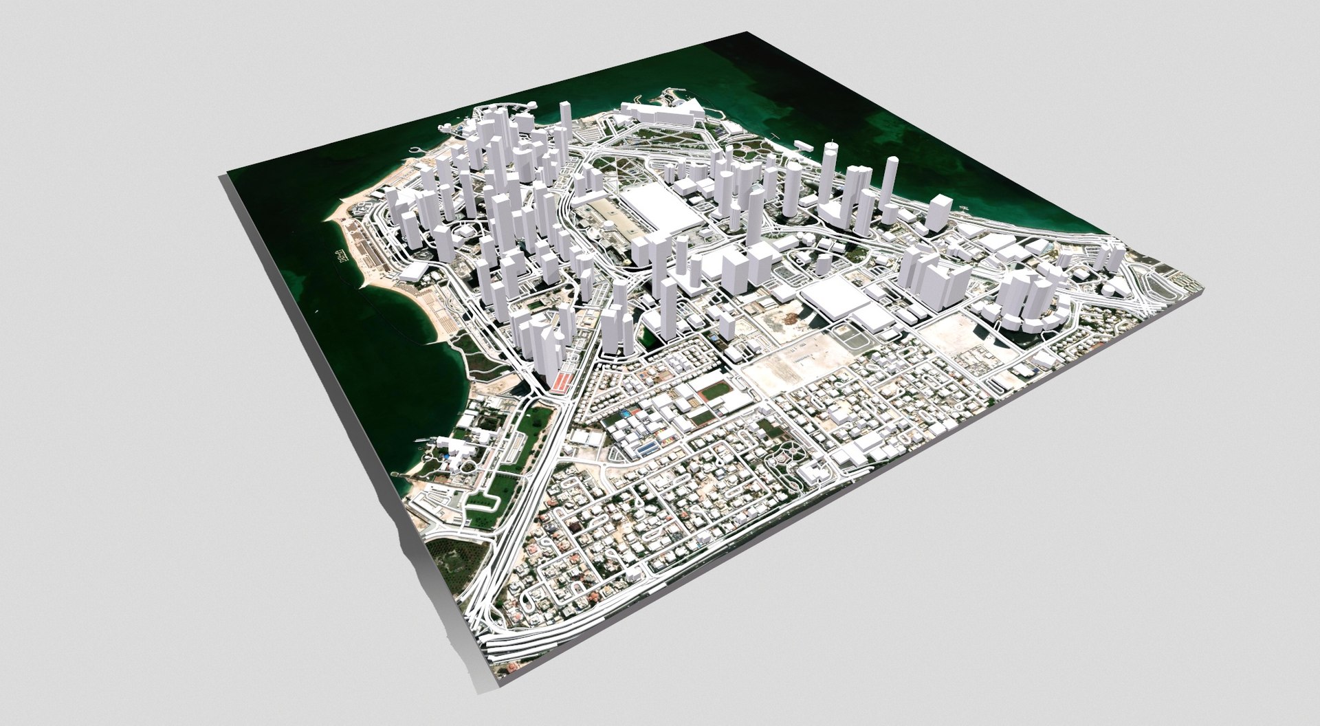 Cityscape Doha Qatar 3D Model - TurboSquid 2422137