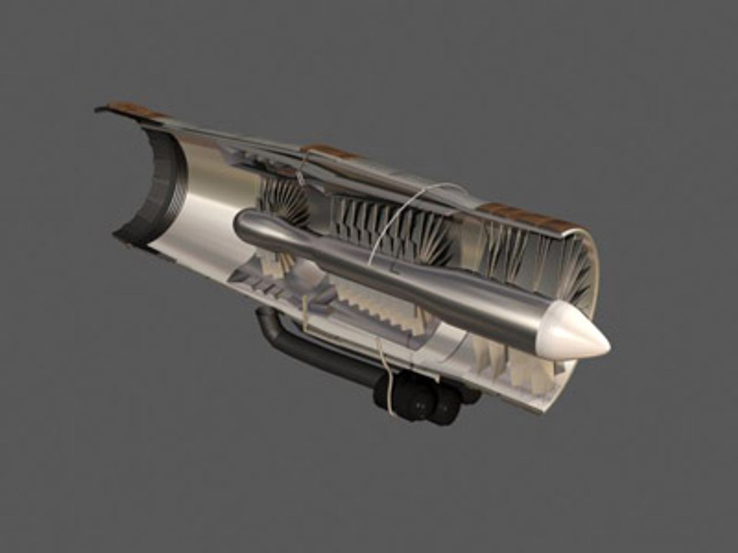 nasa jet turbine engine 3d max