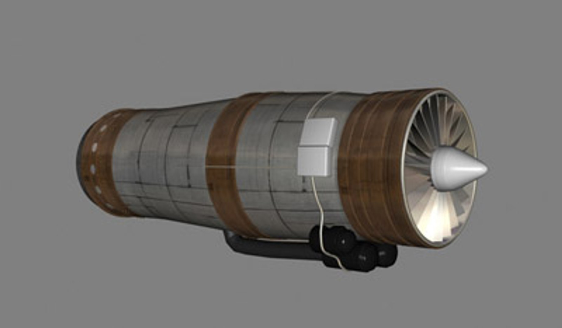 nasa jet turbine engine 3d max