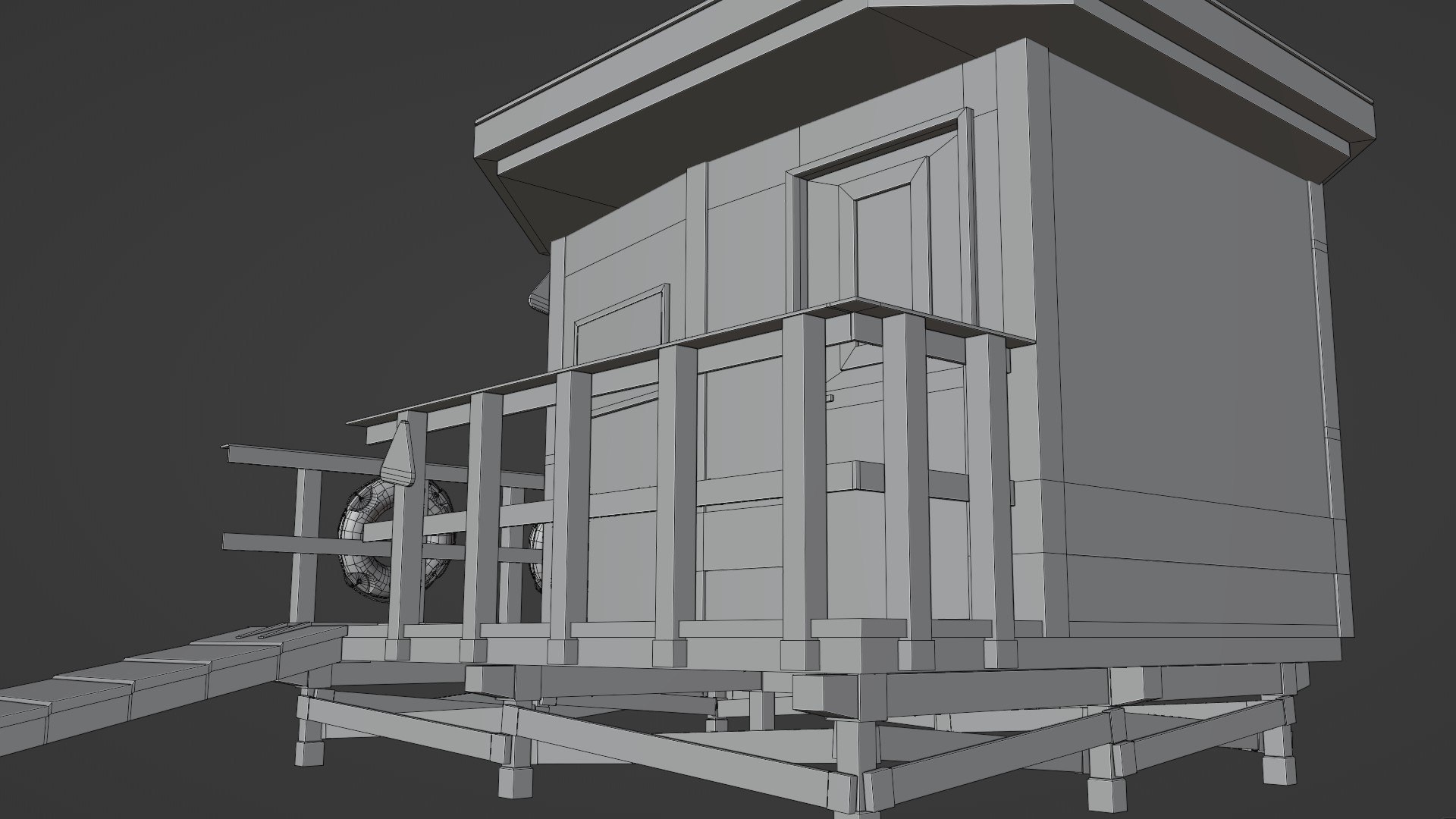 3D Lifestation Post Lifeguard Station Beach Safety - TurboSquid 2072497