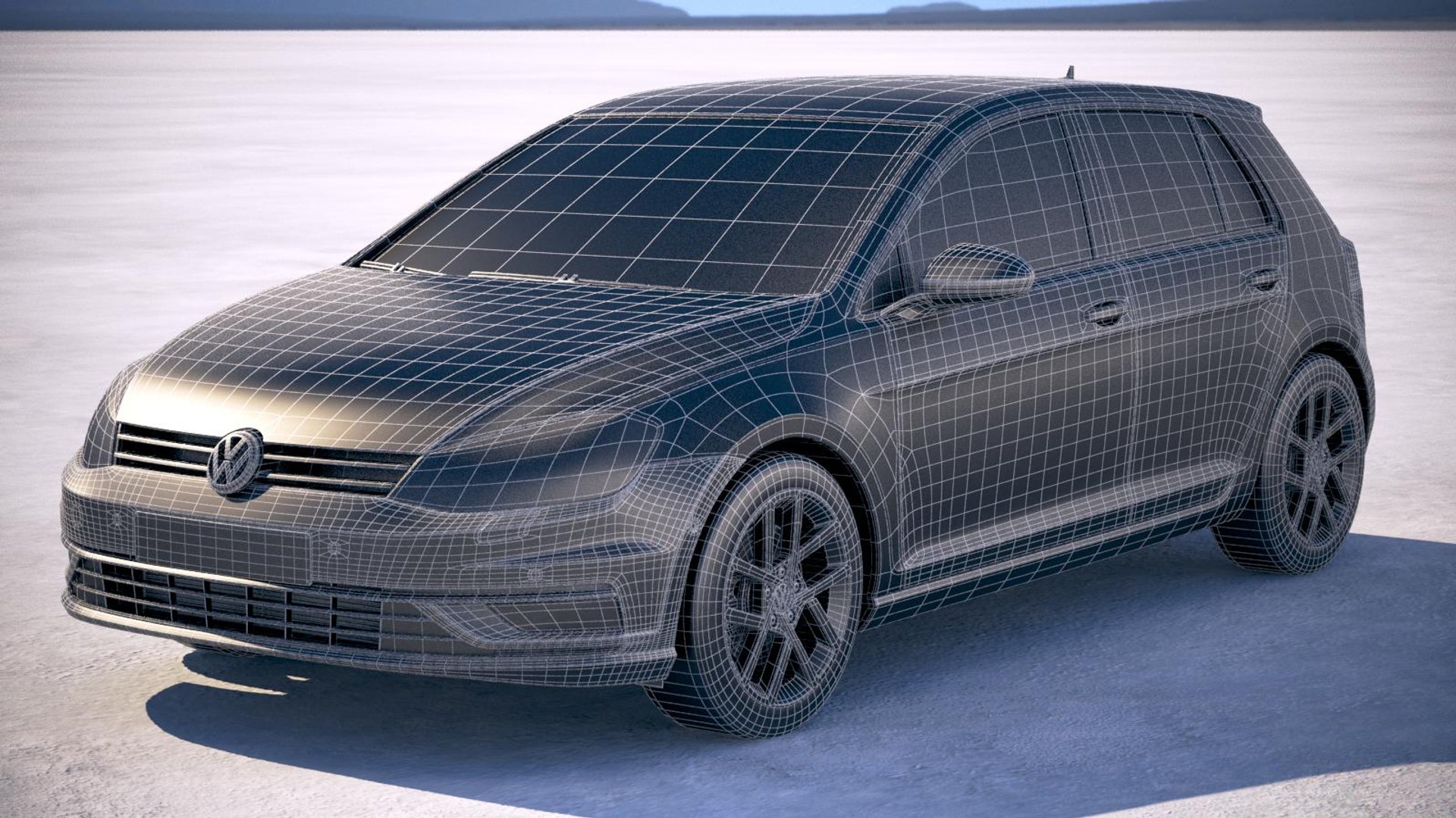 volkswagen golf tdi 3d model