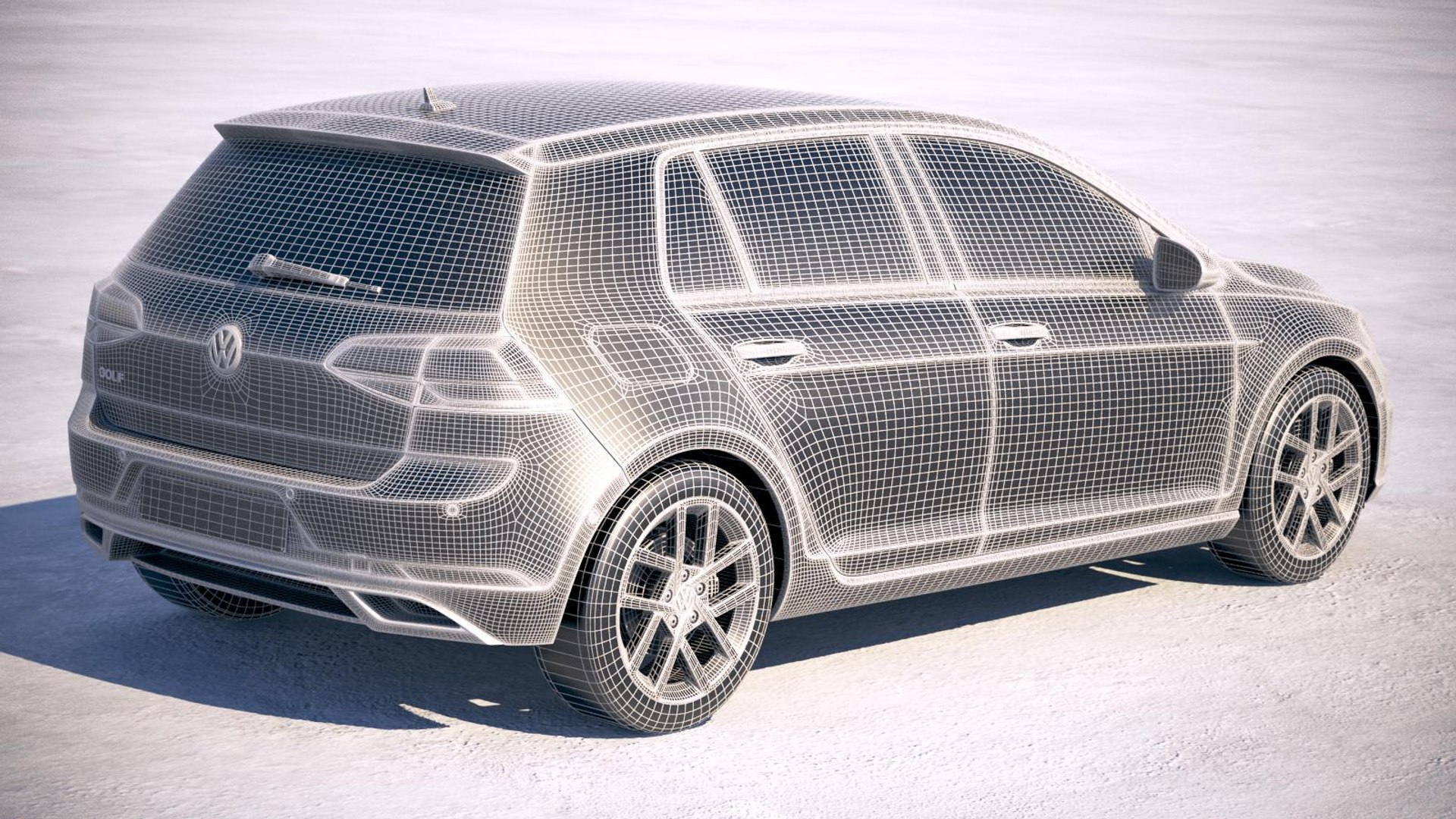 volkswagen golf tdi 3d model