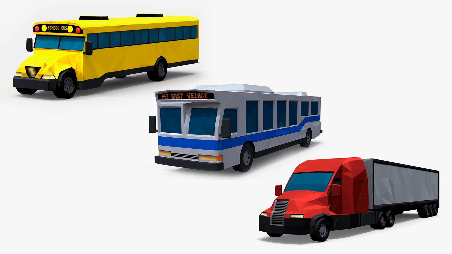 3D Low Poly Stylized Vehicles Collection Model - TurboSquid 2298937