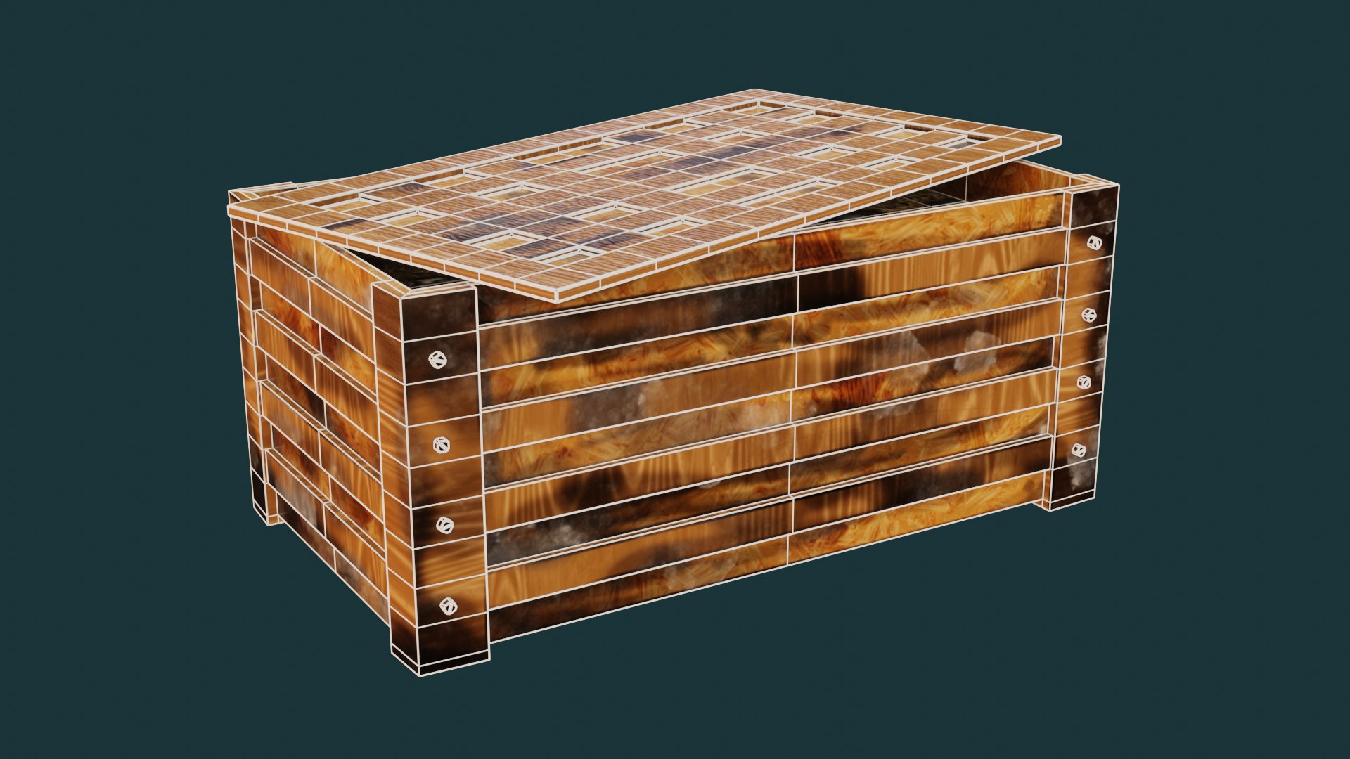 3D Wooden Crate Low Poly - TurboSquid 1800019
