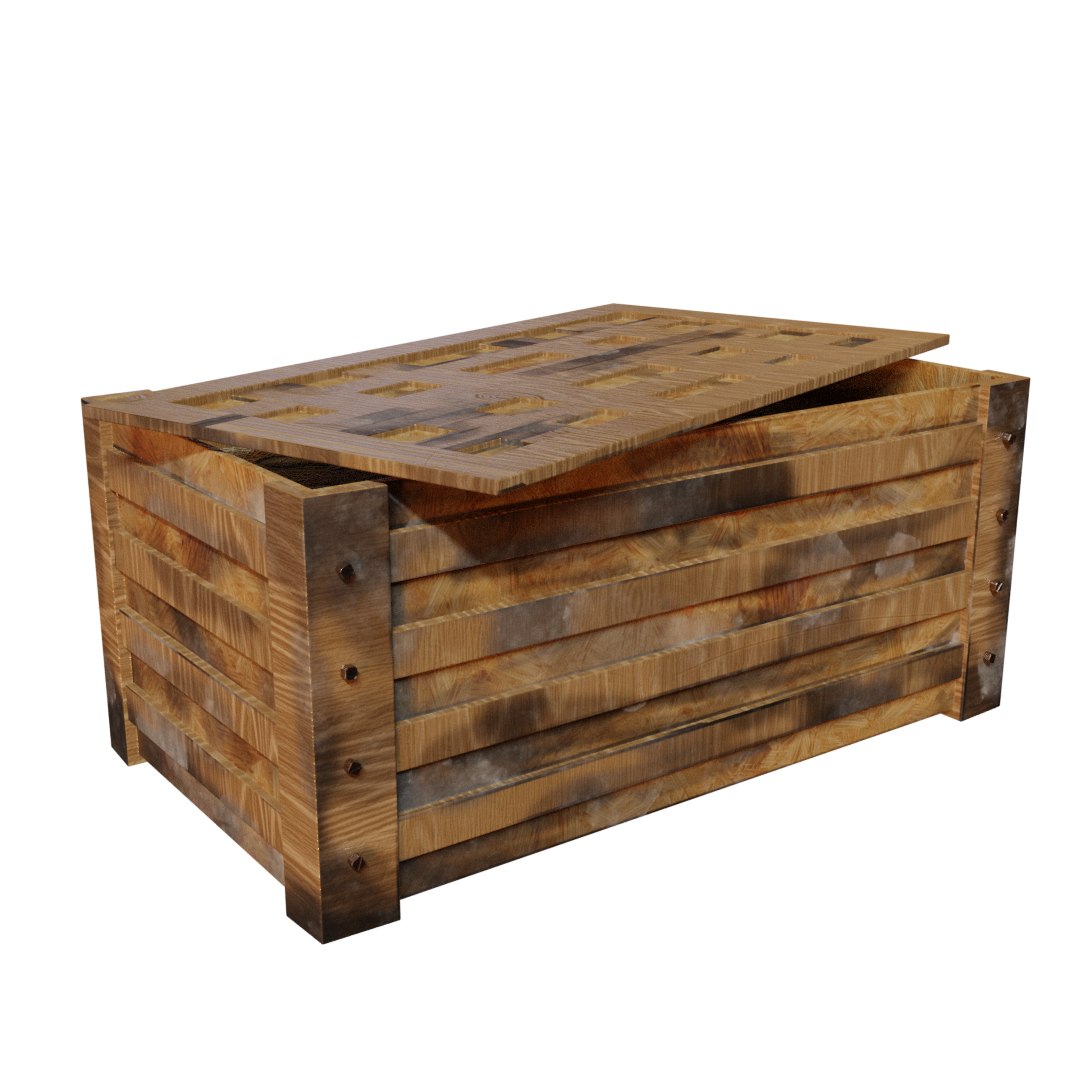 3D Wooden Crate Low Poly - TurboSquid 1800019