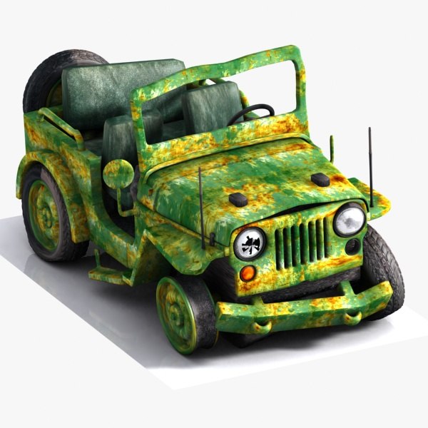 3D military jeep toon - TurboSquid 1548705