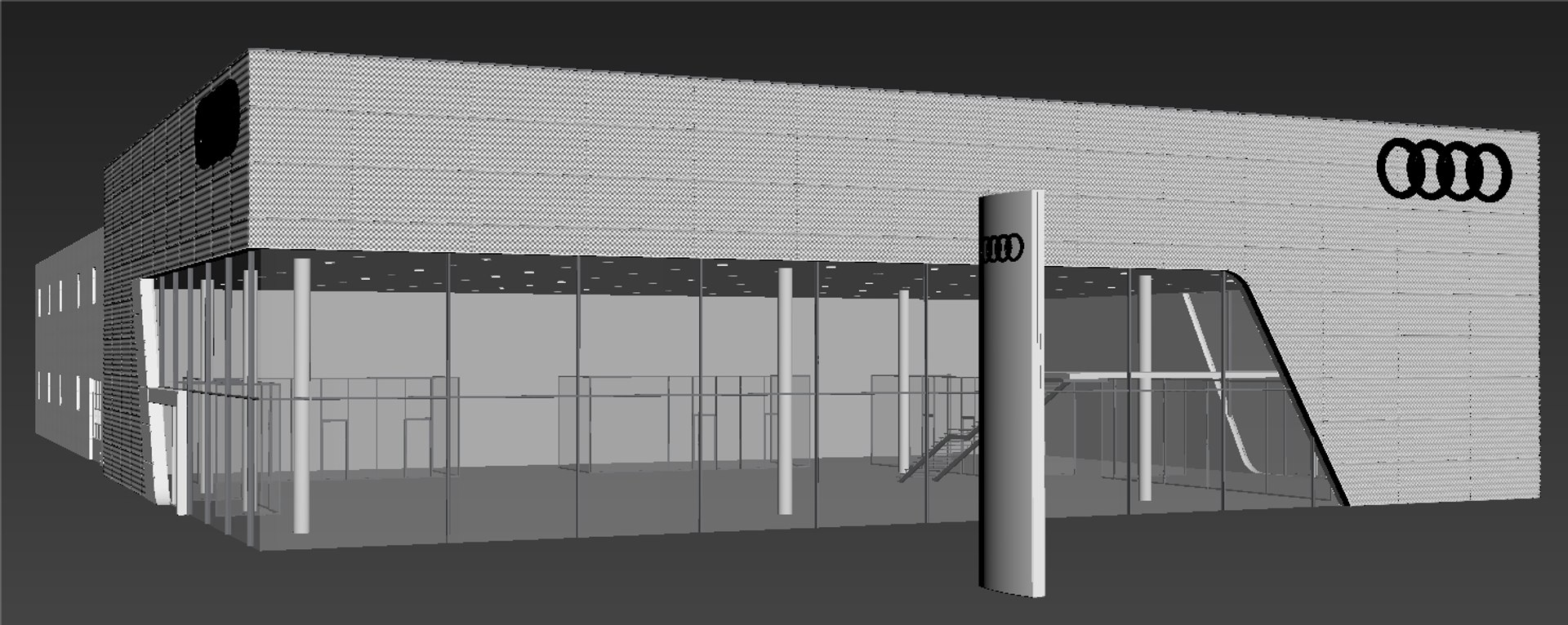 3d Model Auto Dealer Centre