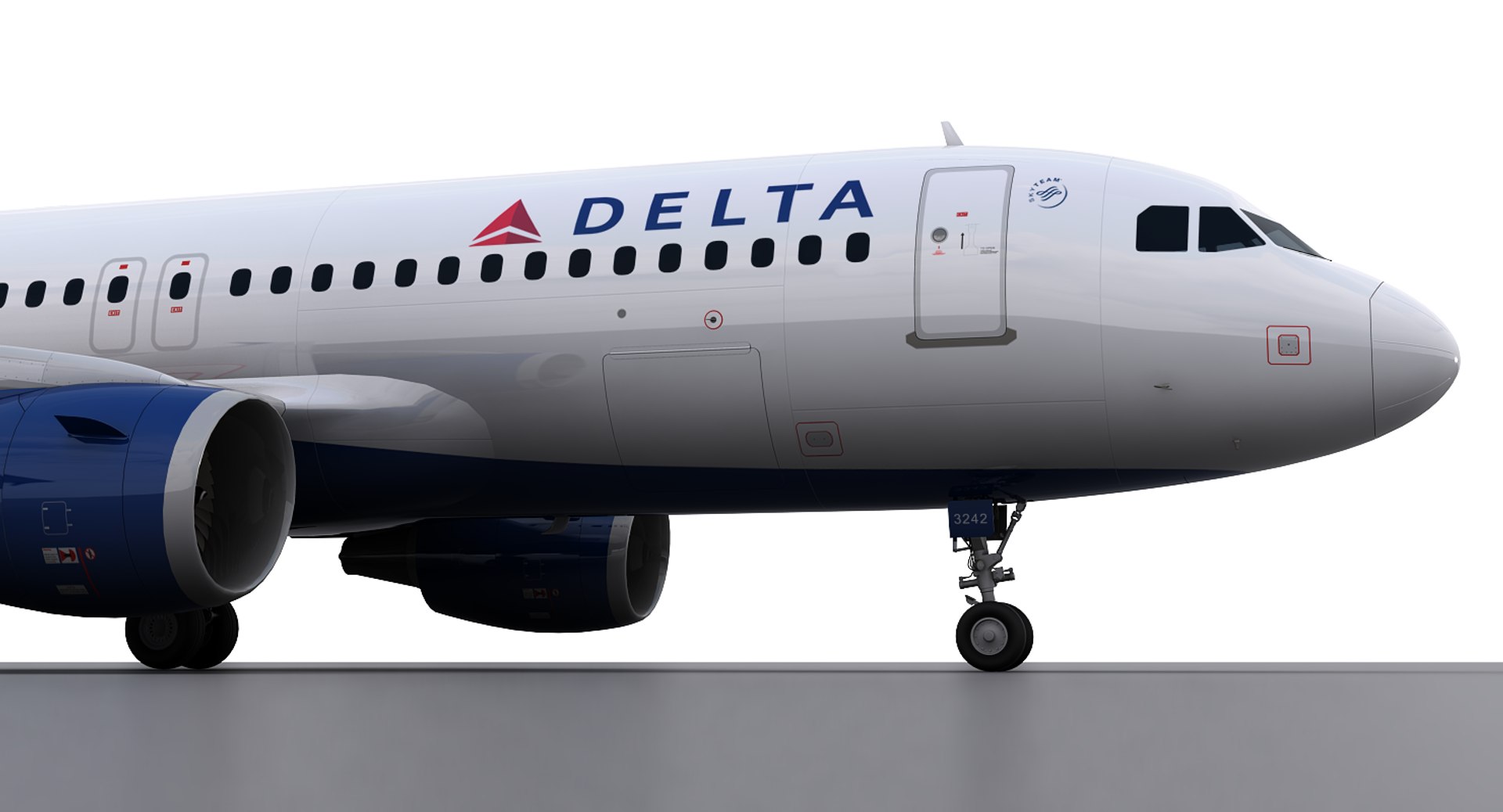 A320 Delta 3d Model