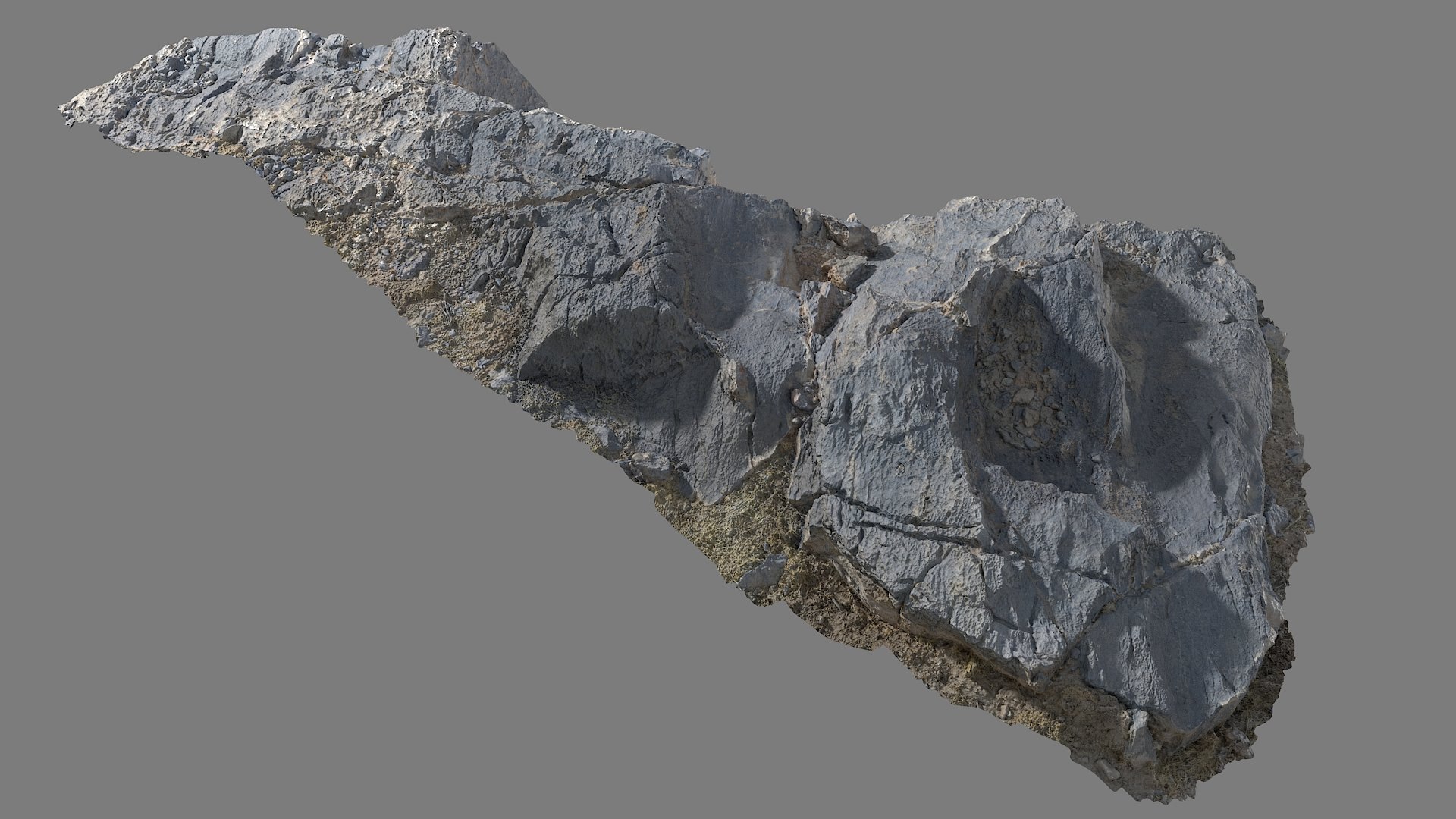 3D Assembly Ground Rock 3 Model - TurboSquid 2000461