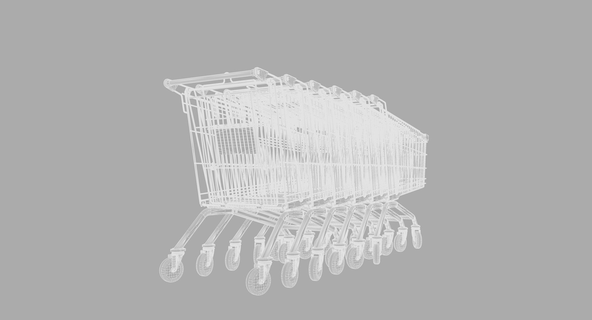 3D Shopping Cart Arranged Row Model | 1144075 | TurboSquid
