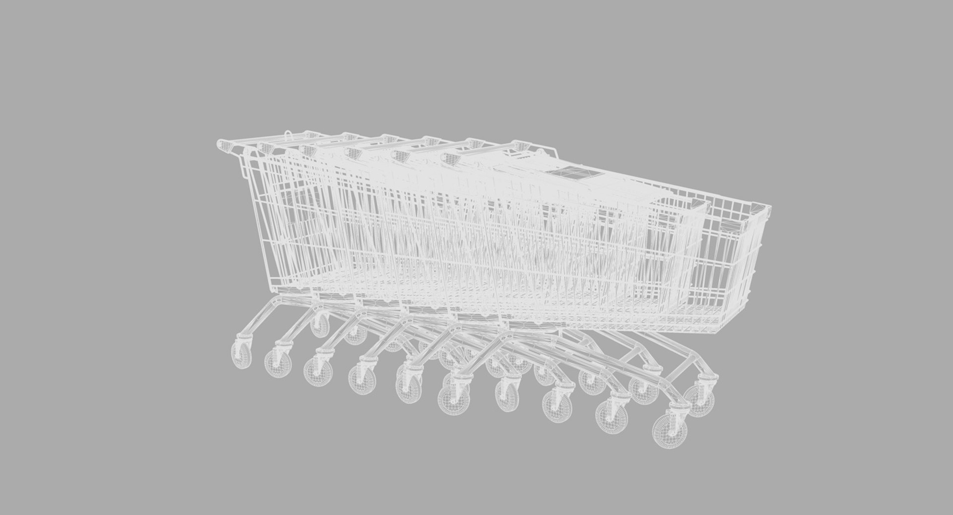 3D Shopping Cart Arranged Row Model | 1144075 | TurboSquid