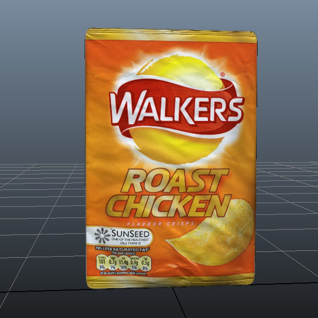 crisps roast chicken 3d obj