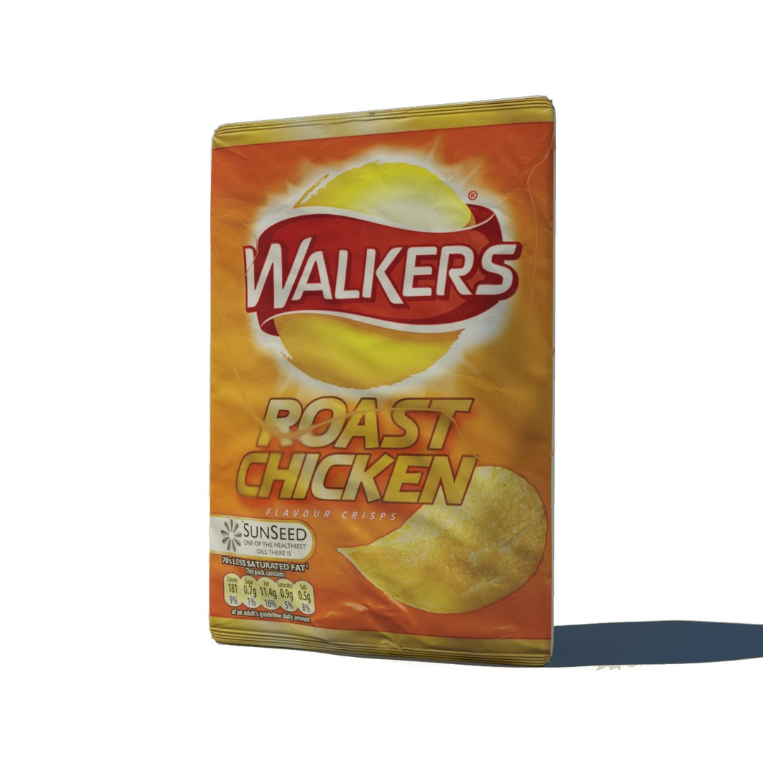 crisps roast chicken 3d obj