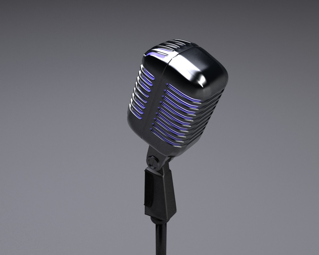 3d Retro Microphone Model