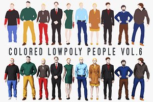 3D model colored people characters - TurboSquid 1151445