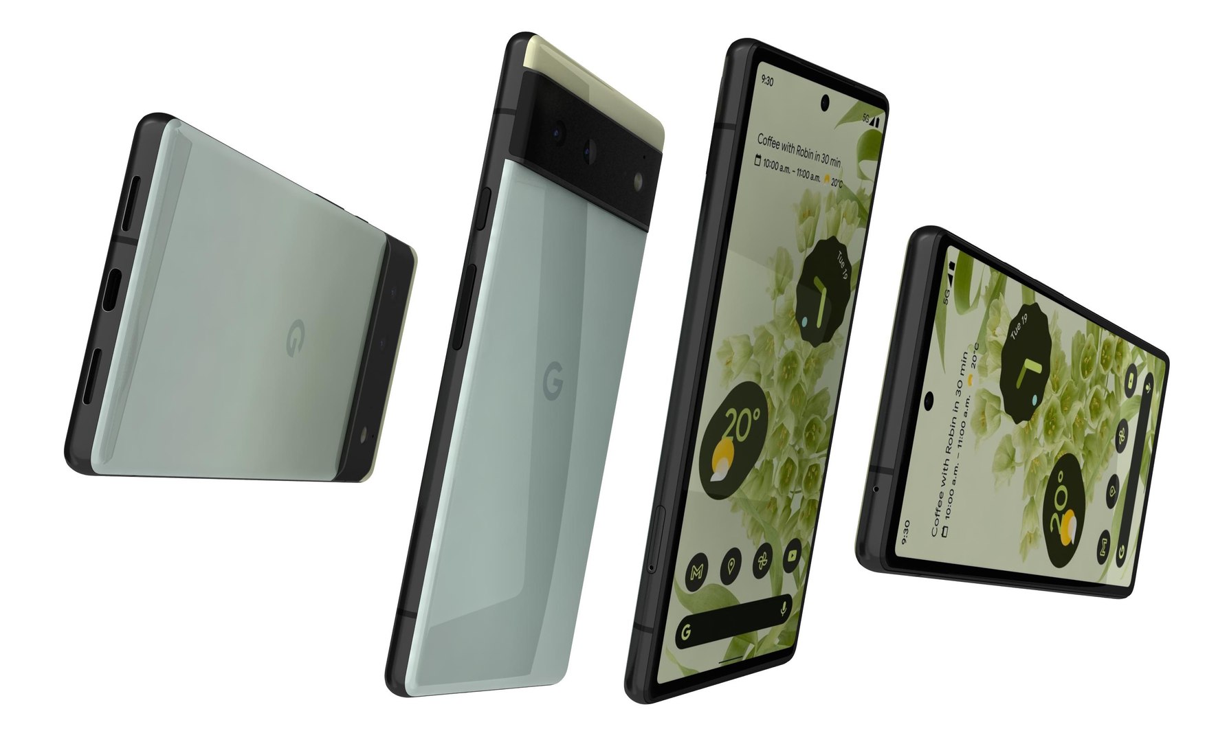 Google Pixel 6 Sorta Seafoam 3D Model - TurboSquid 1914030