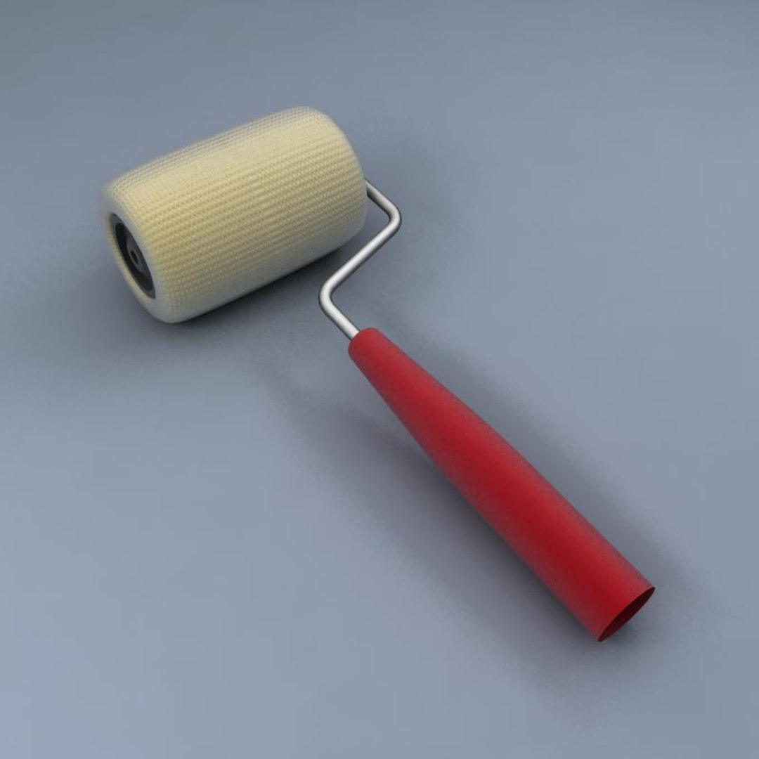 3d paint roller model