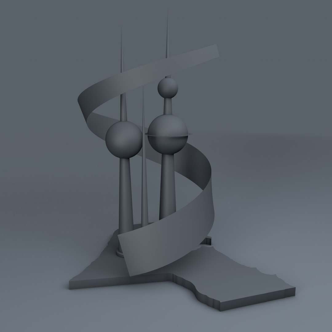 Kuwait Towers Modeled 3D Model - TurboSquid 1266855