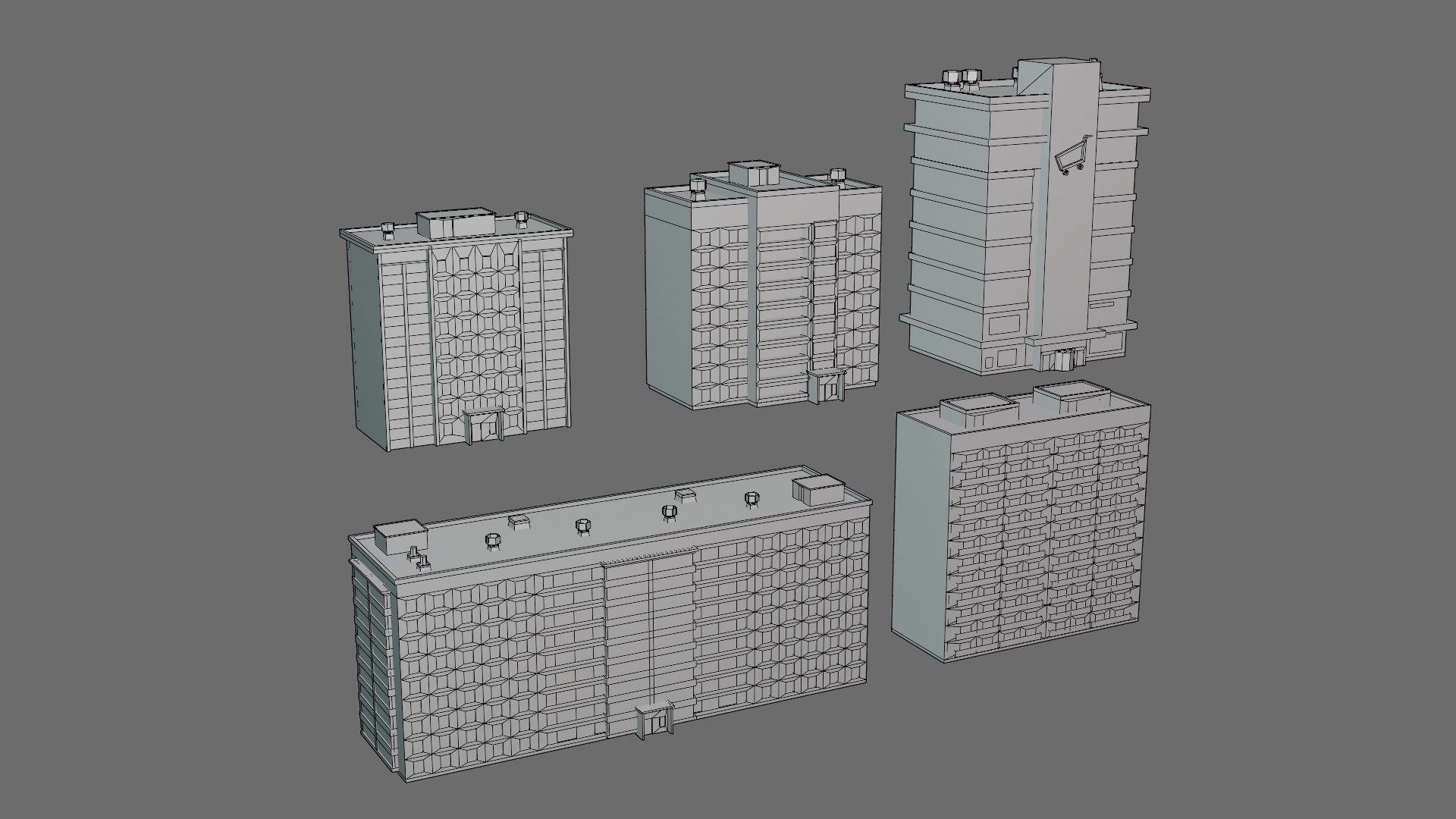 3D City on a water platform model - TurboSquid 1828046