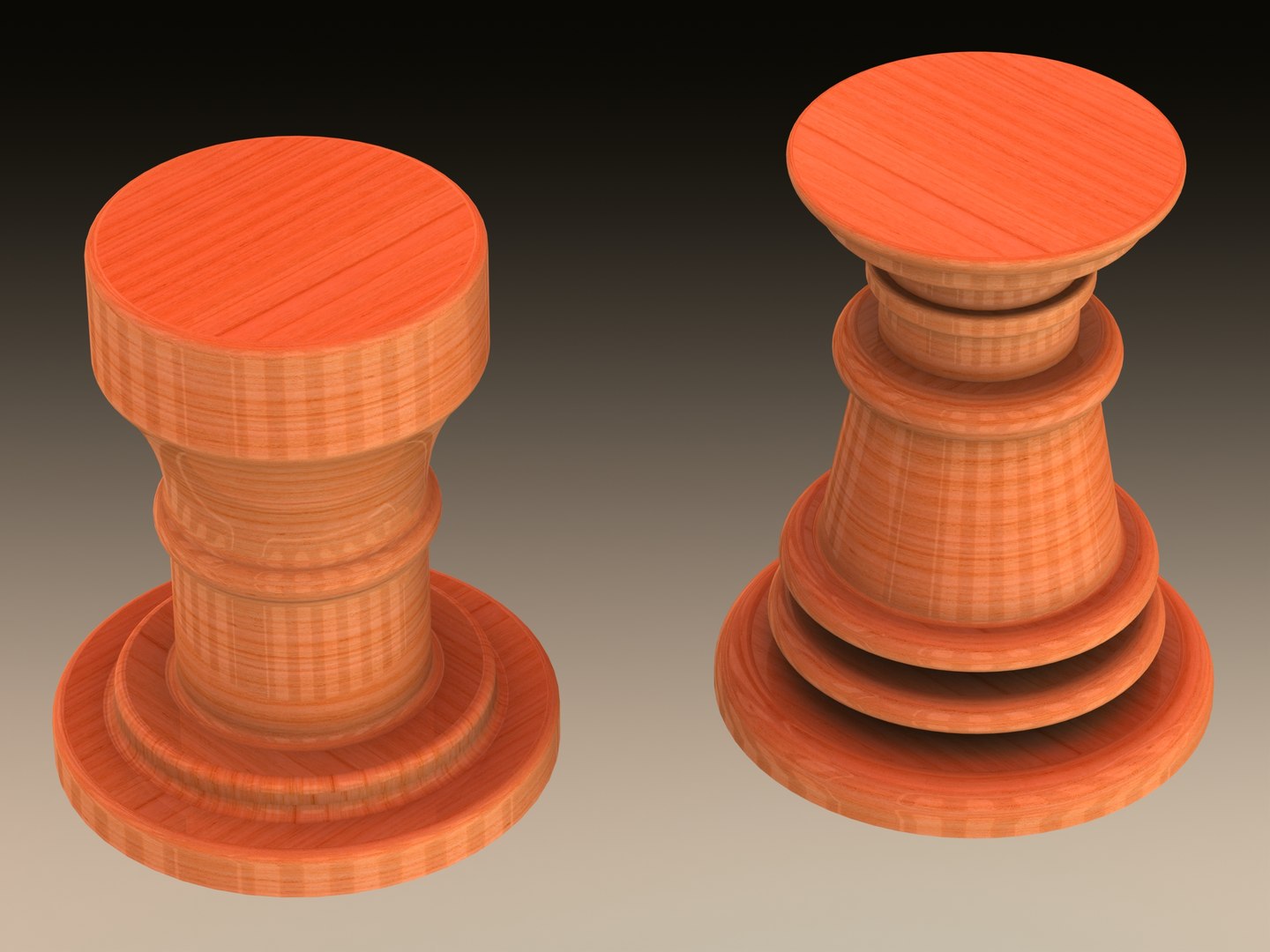 3D Cedar Wood Stool - TurboSquid 2176599