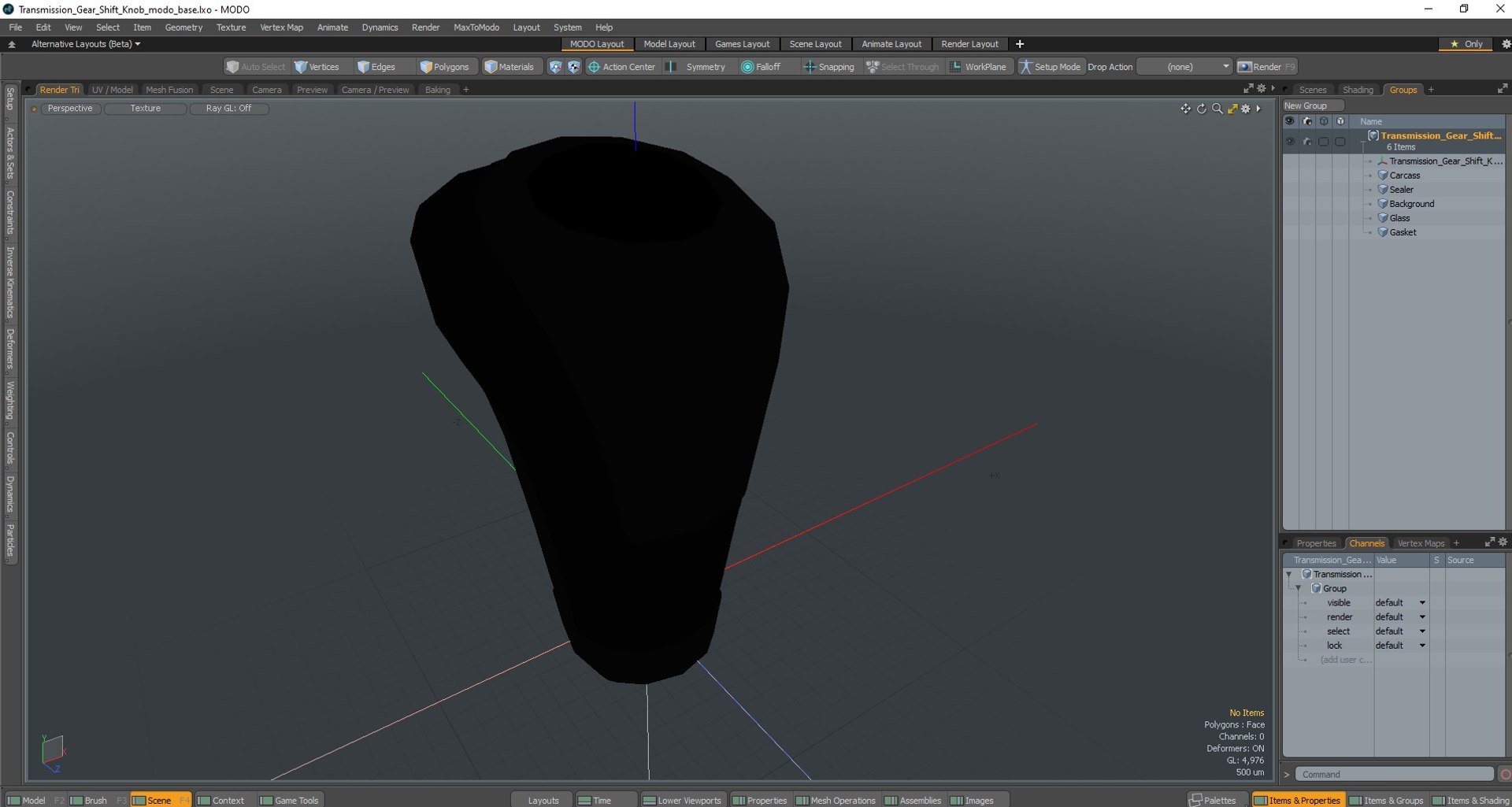 3D Transmission Gear Shift Knob model - TurboSquid 2071277