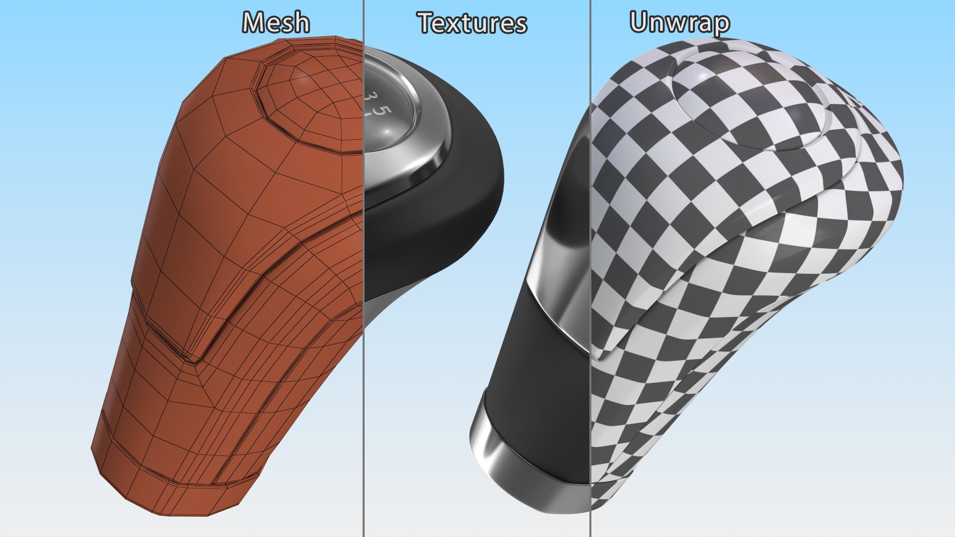 3D Transmission Gear Shift Knob model - TurboSquid 2071277