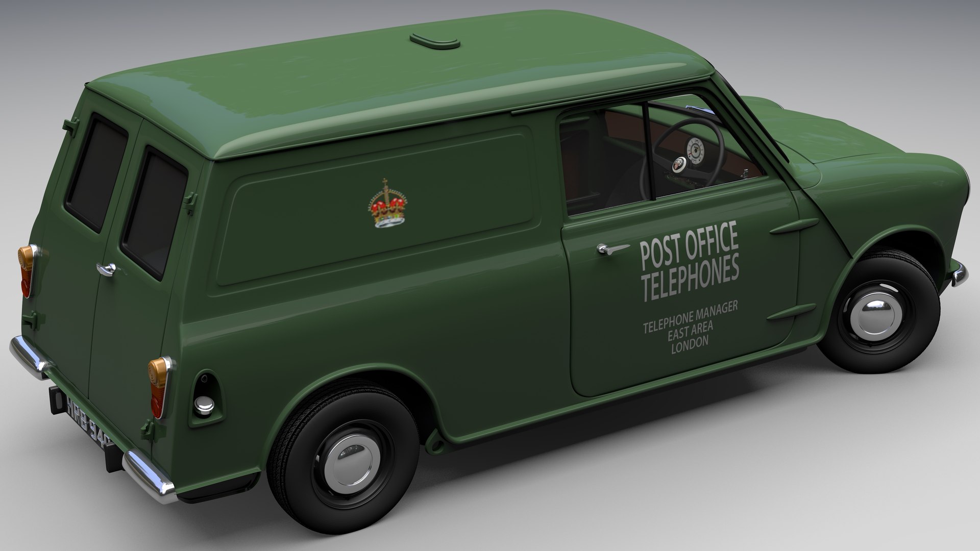 Austin Mini Van 1960 Model - TurboSquid 2075559