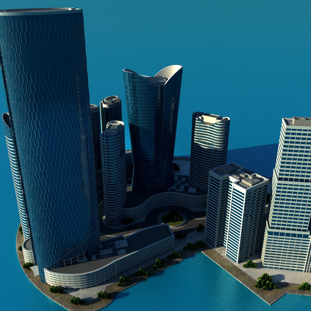 Hydra Towers Abu Dhabi 3d Model