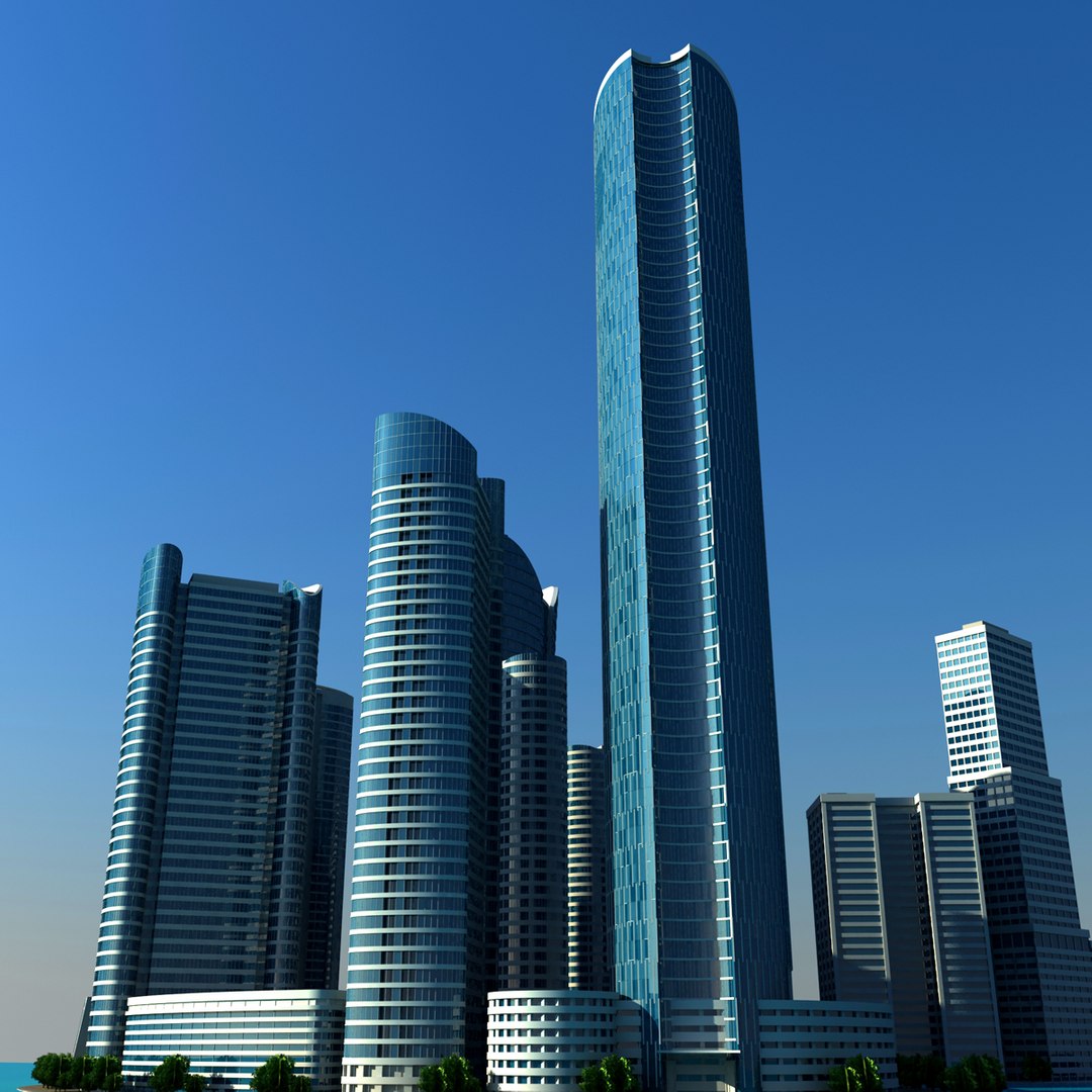 Hydra Towers Abu Dhabi 3d Model