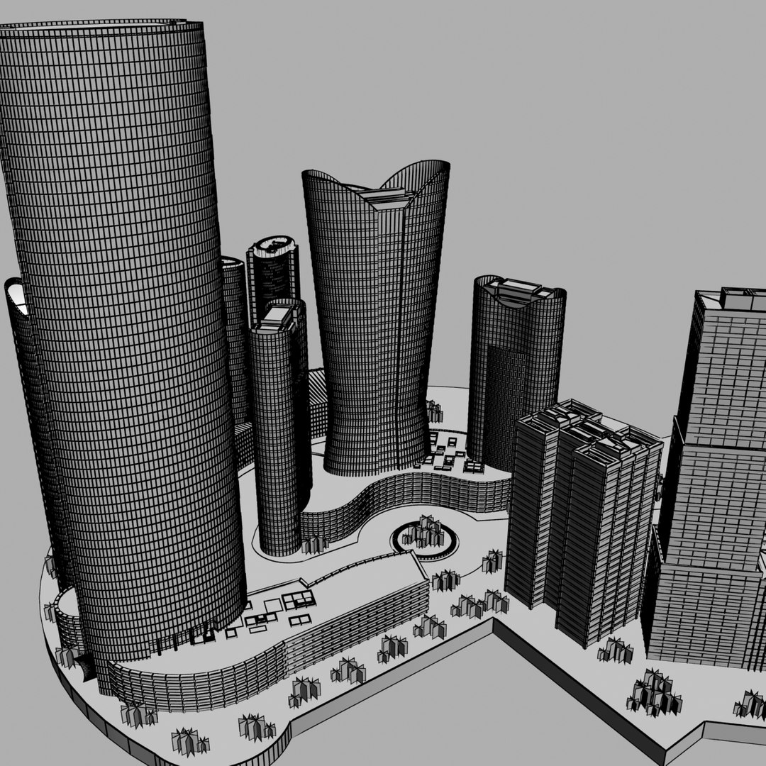 Hydra Towers Abu Dhabi 3d Model