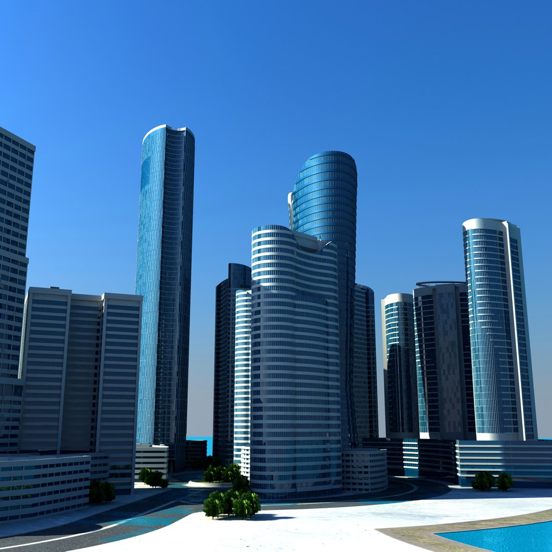 Hydra Towers Abu Dhabi 3d Model