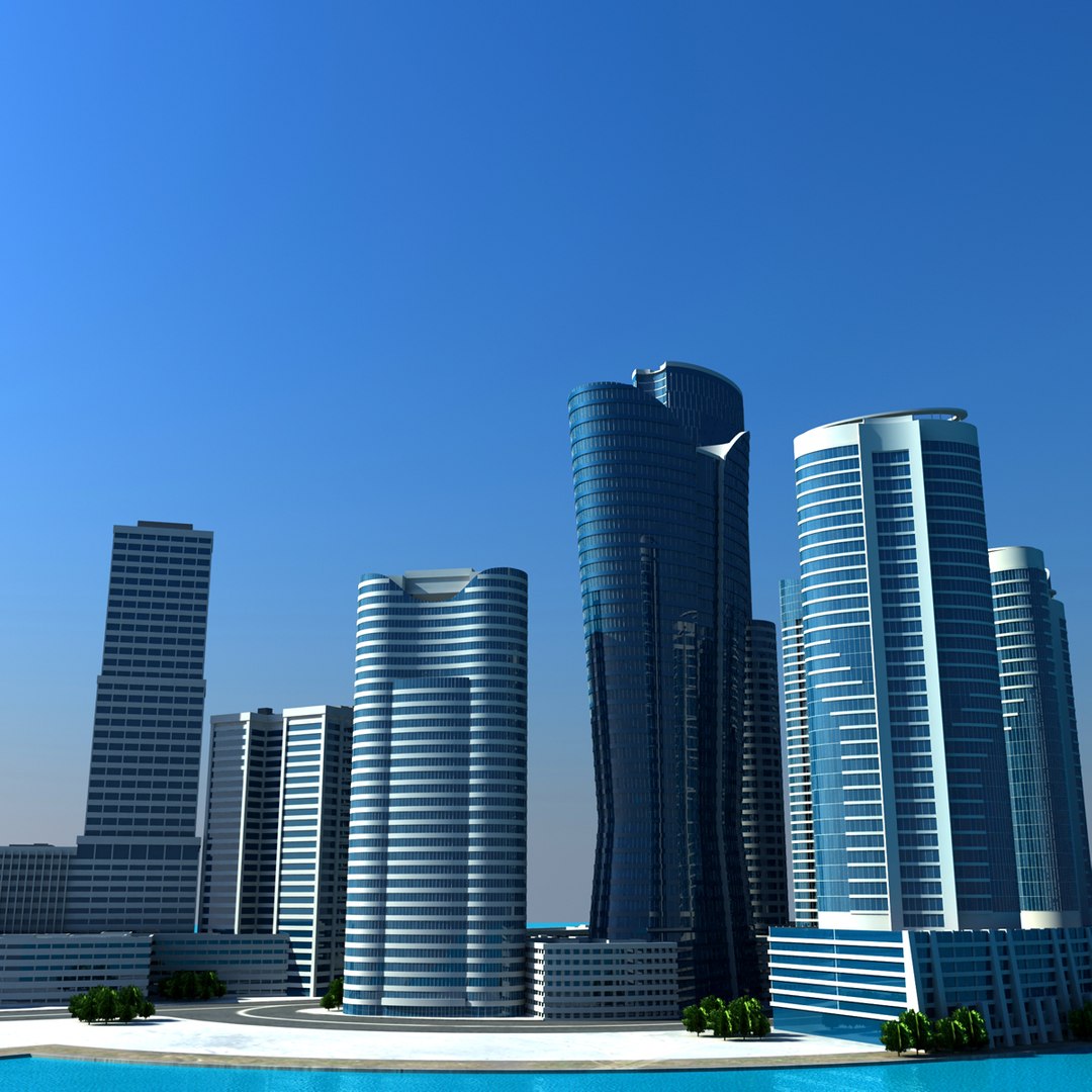 Hydra Towers Abu Dhabi 3d Model