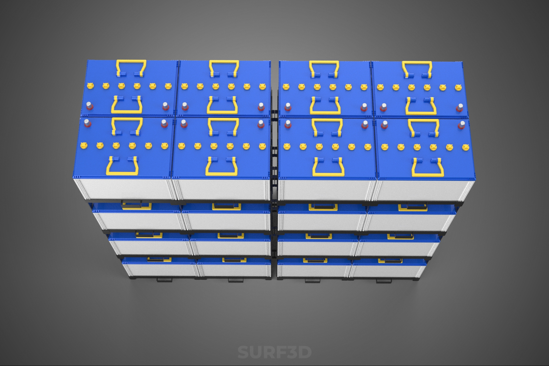 modelo 3d BANCO DE ENERGÍA UPS DE GRAN TAMAÑO SUMINISTRO DE BATERÍAS ...