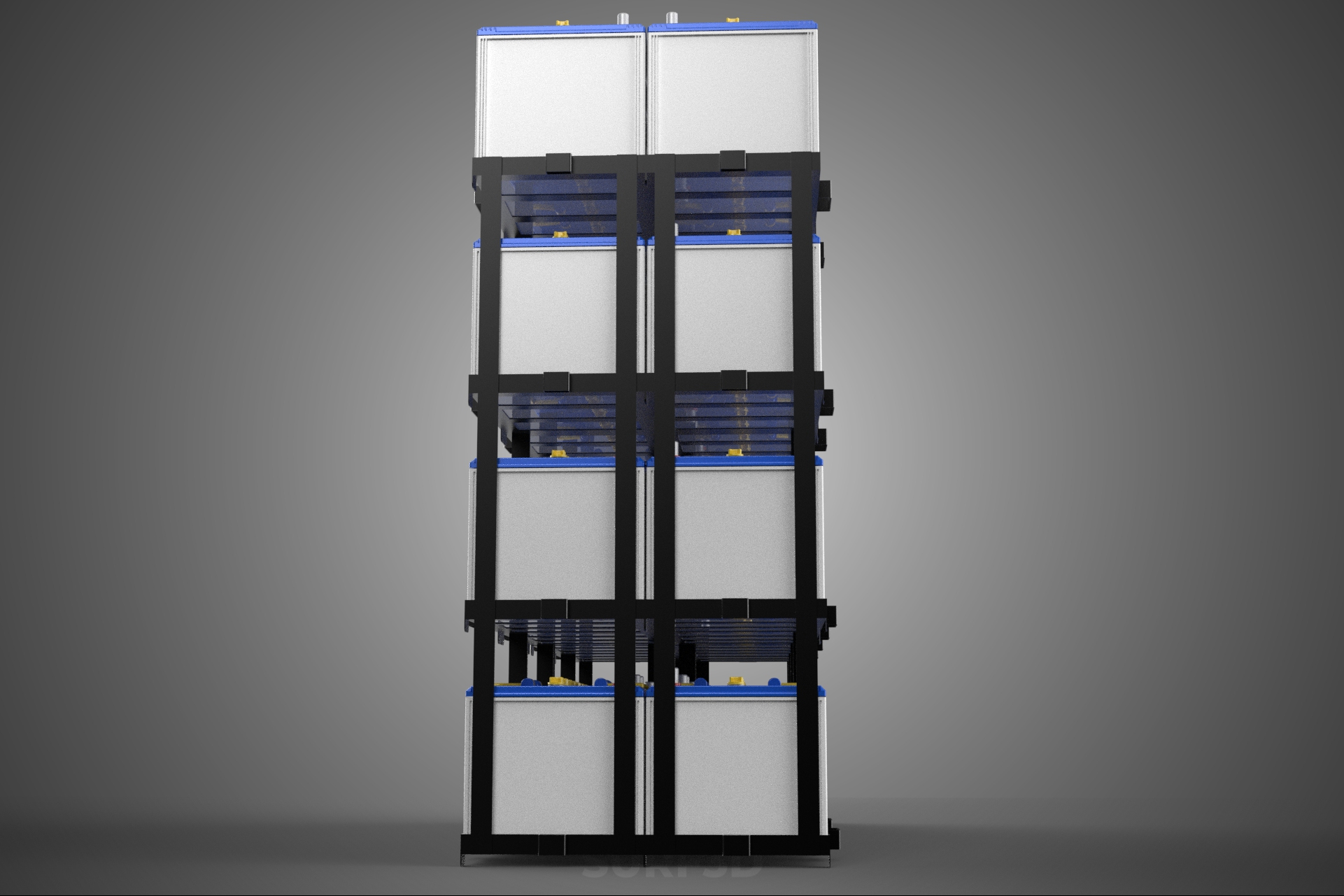 modelo 3d BANCO DE ENERGÍA UPS DE GRAN TAMAÑO SUMINISTRO DE BATERÍAS ...