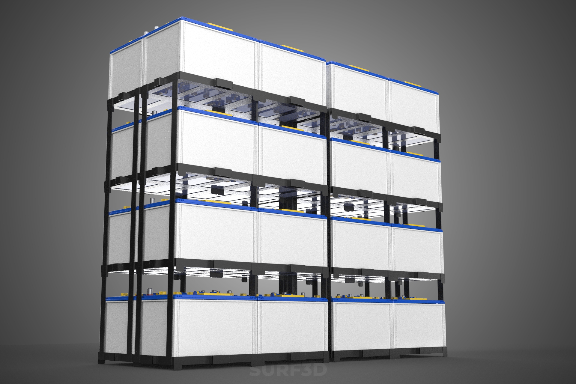 modelo 3d BANCO DE ENERGÍA UPS DE GRAN TAMAÑO SUMINISTRO DE BATERÍAS ...