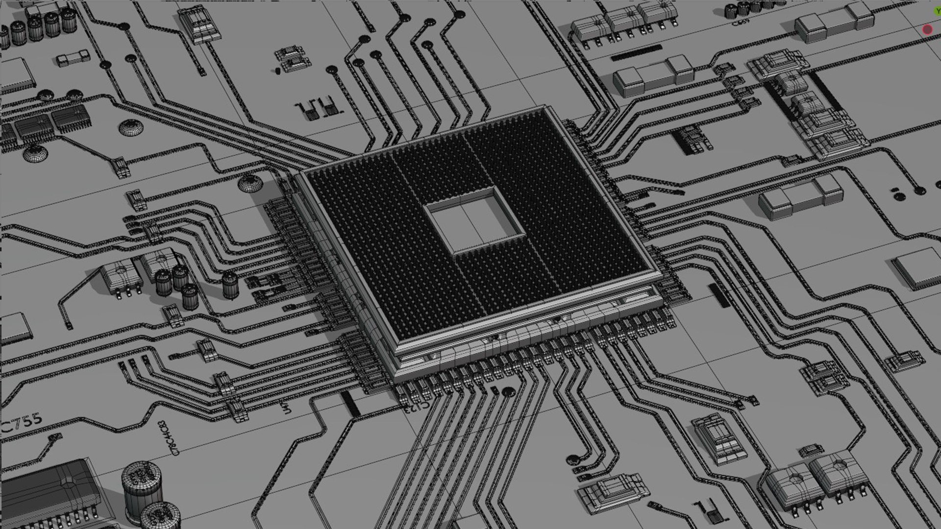 3D Circuit Board Model - TurboSquid 2291598