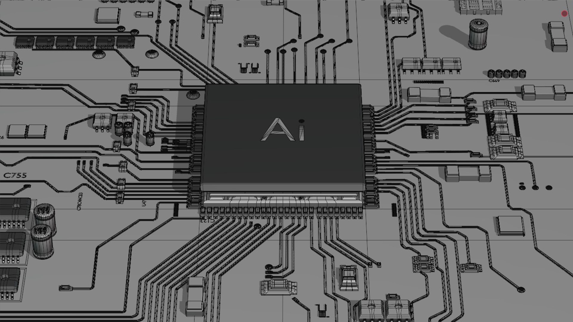 3D Circuit Board Model - TurboSquid 2291598