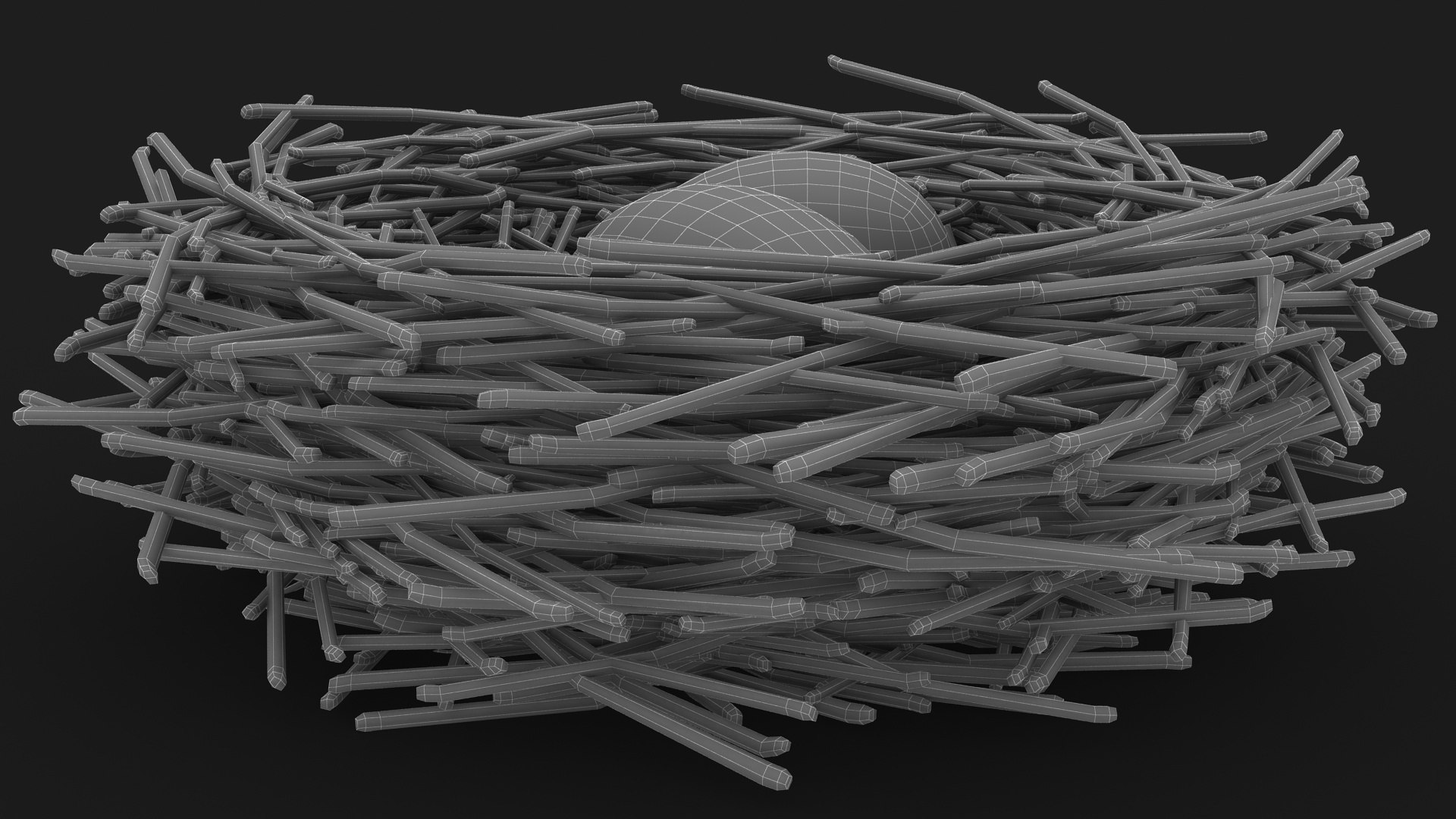 Realistic Bird Nest 02 Model - TurboSquid 1561338