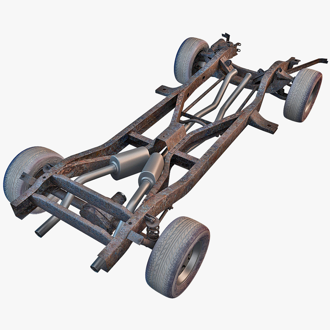 car chassis engine 3d model