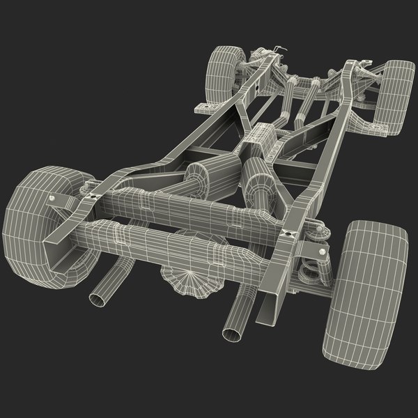 car chassis engine 3d model