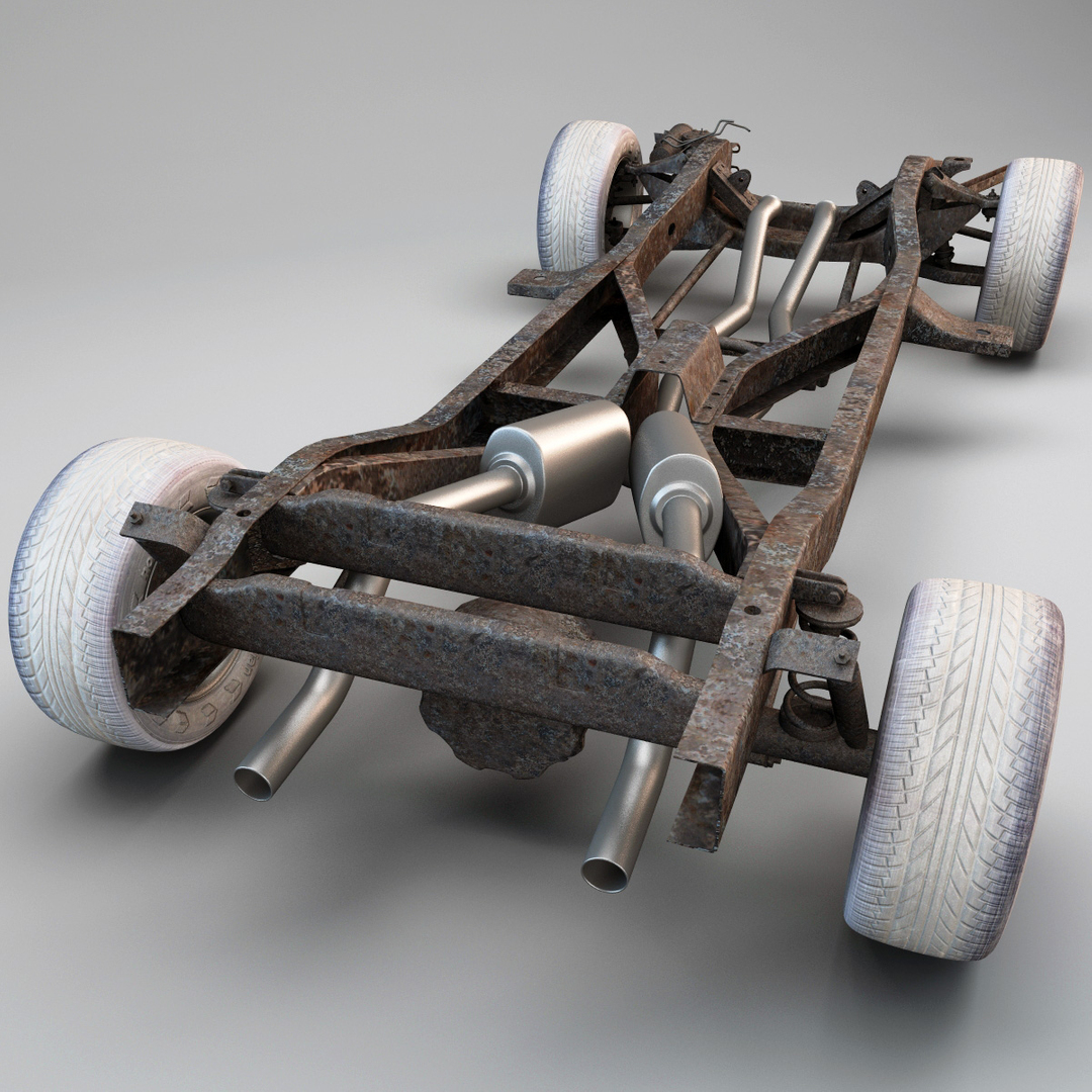 car chassis engine 3d model