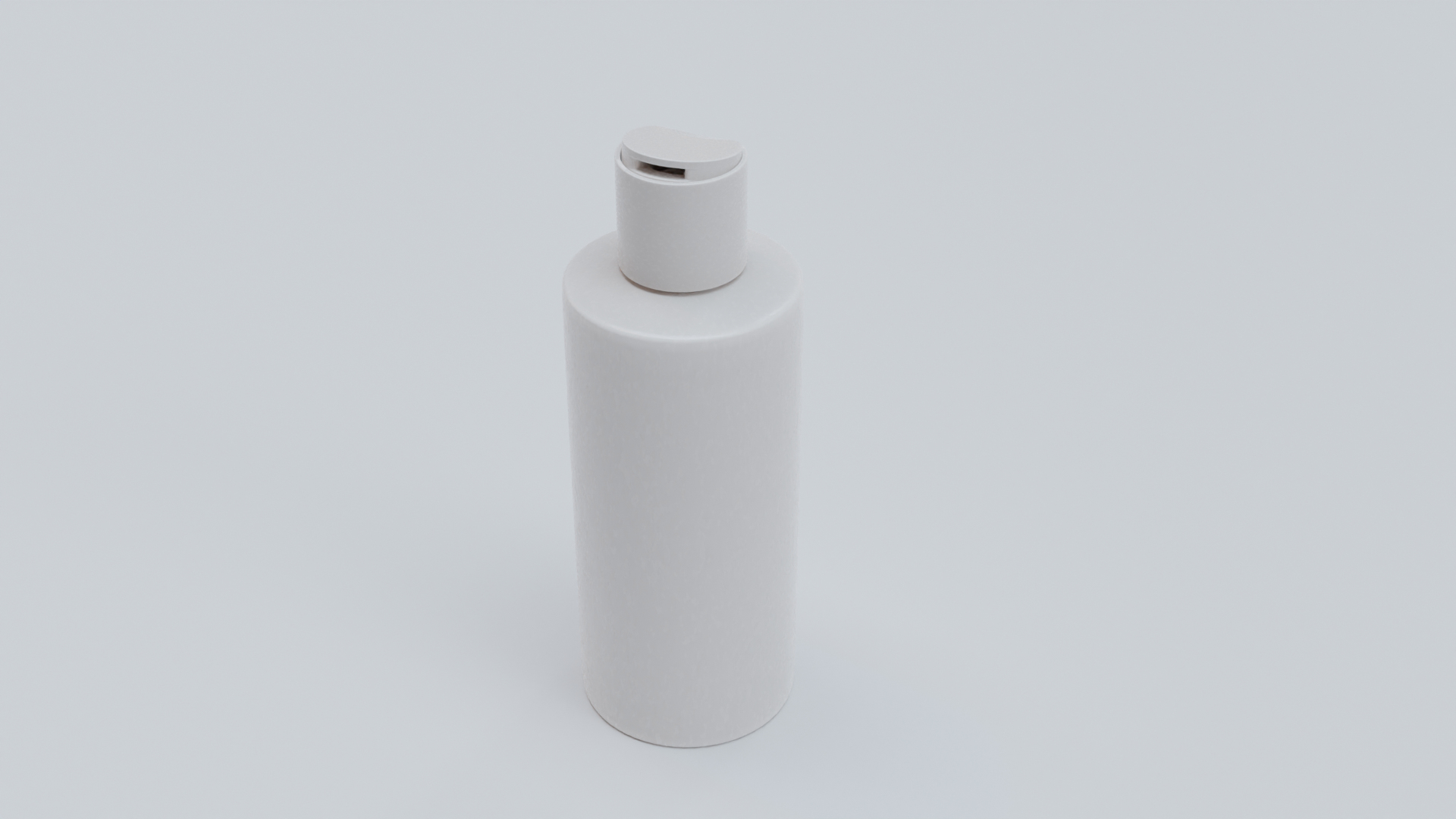 3D White Plastic Cylinder Bottle With Disk Top Cap - TurboSquid 2136988