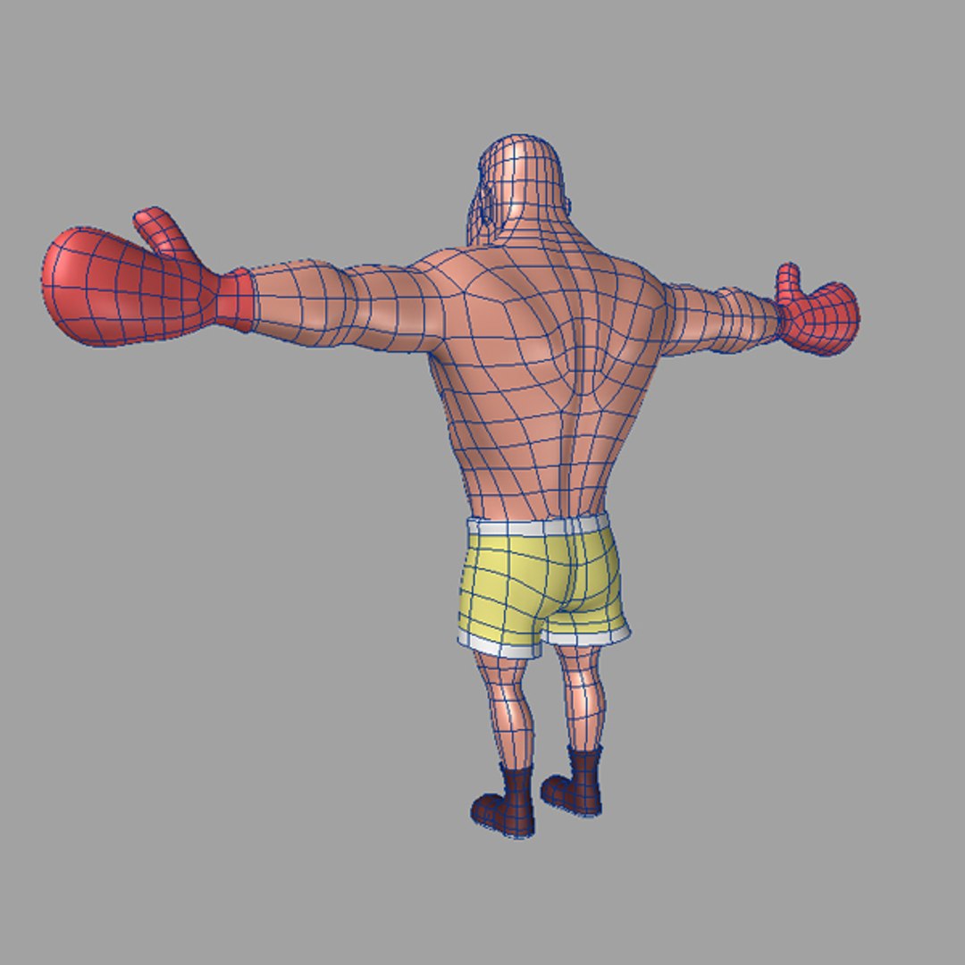 Cool Cartoon Boxer Obj