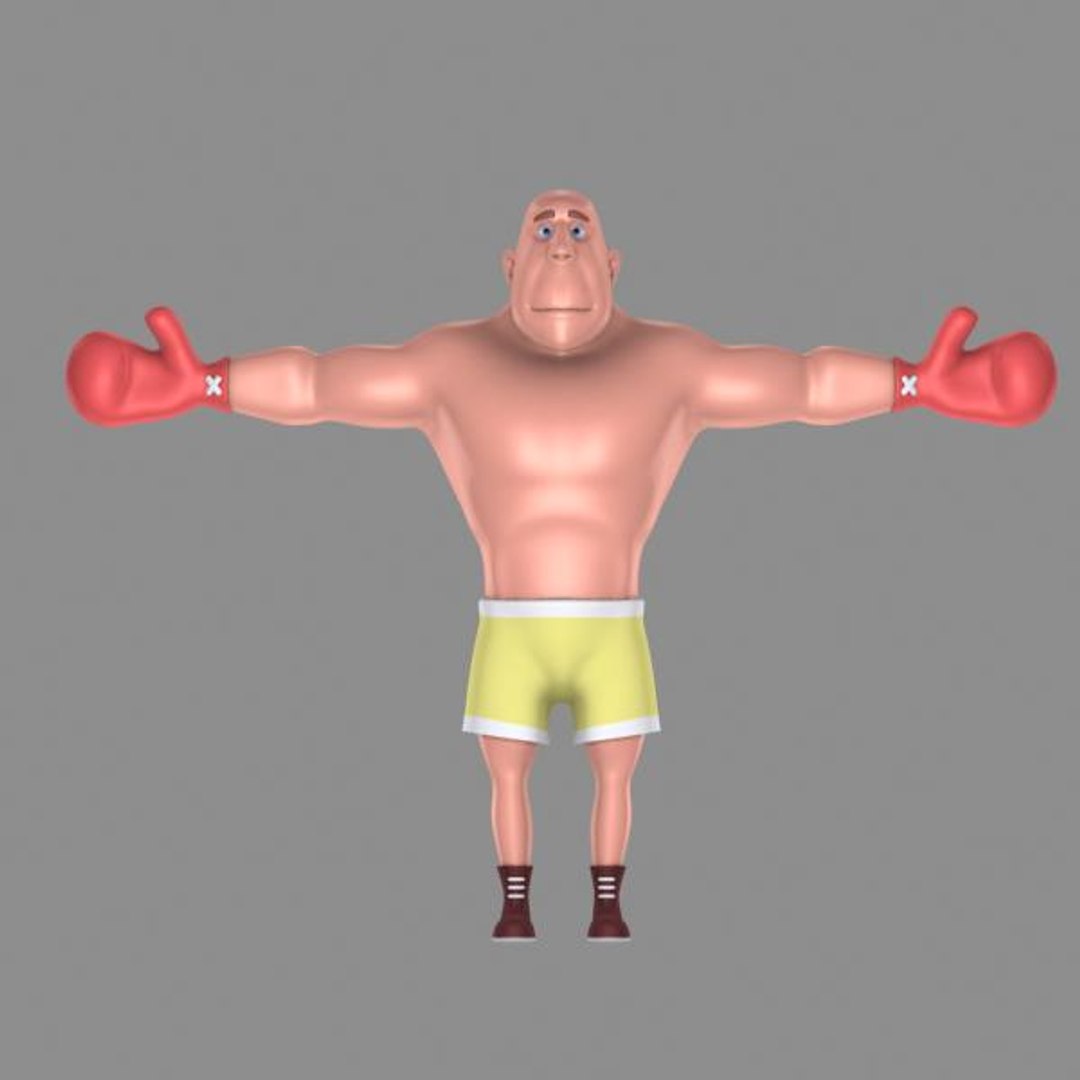 Cool Cartoon Boxer Obj