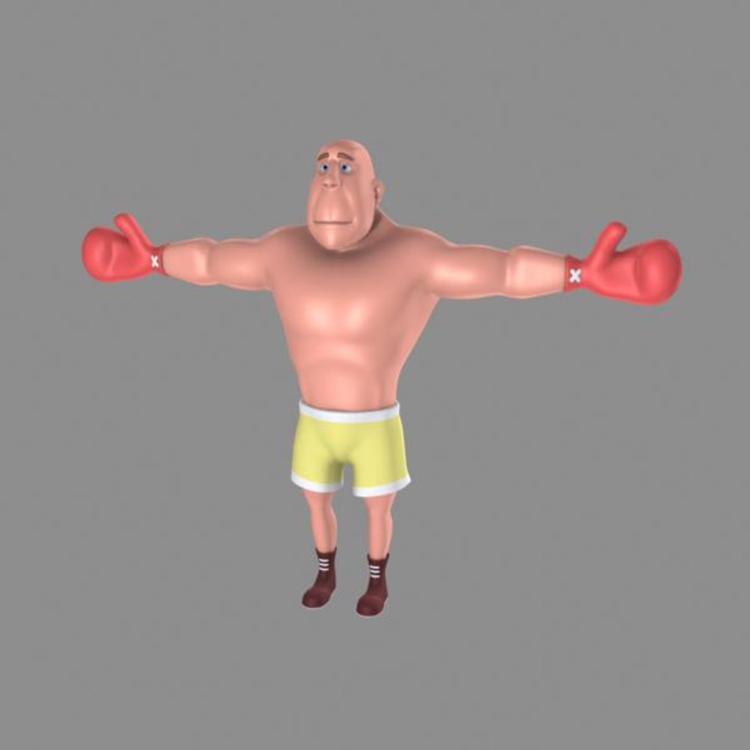 Cool Cartoon Boxer Obj