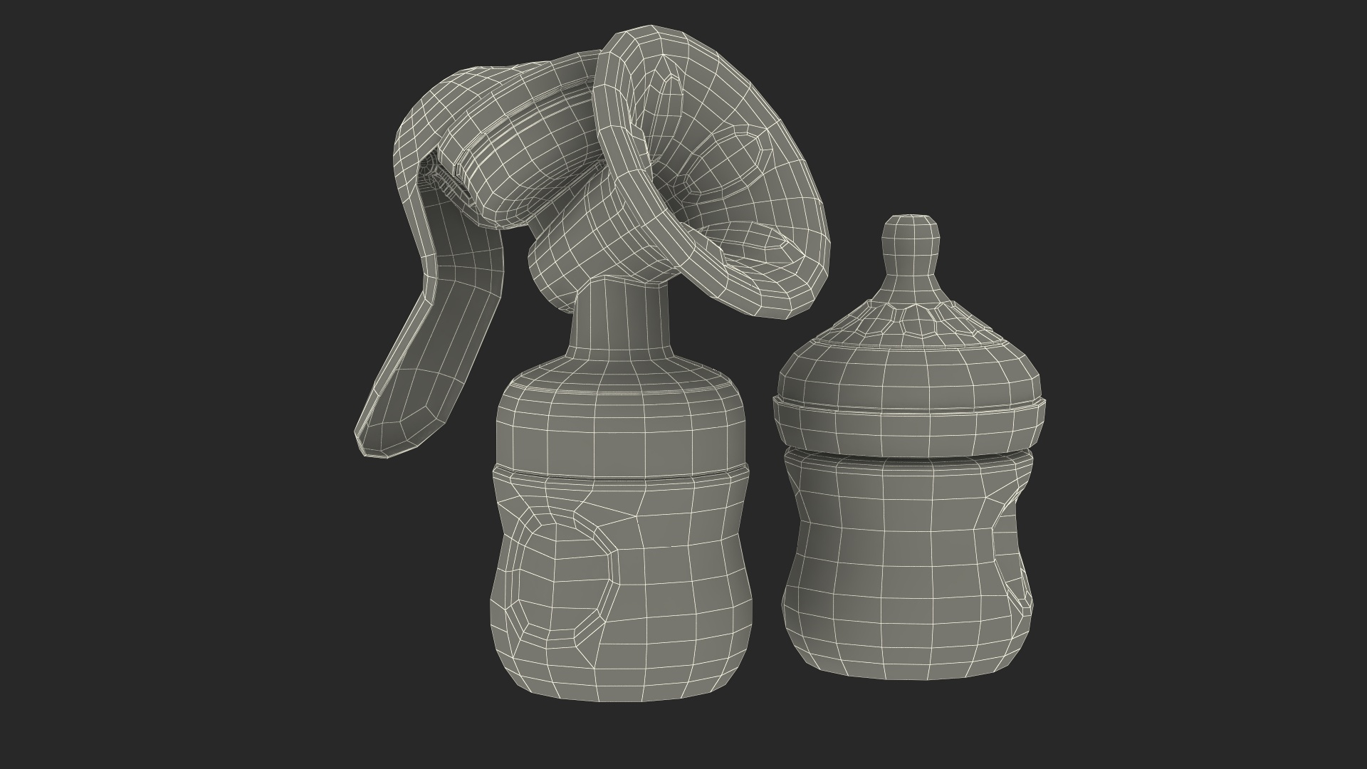 3D Philips Avent Manual Breast Pump And Baby Bottle Model - TurboSquid ...