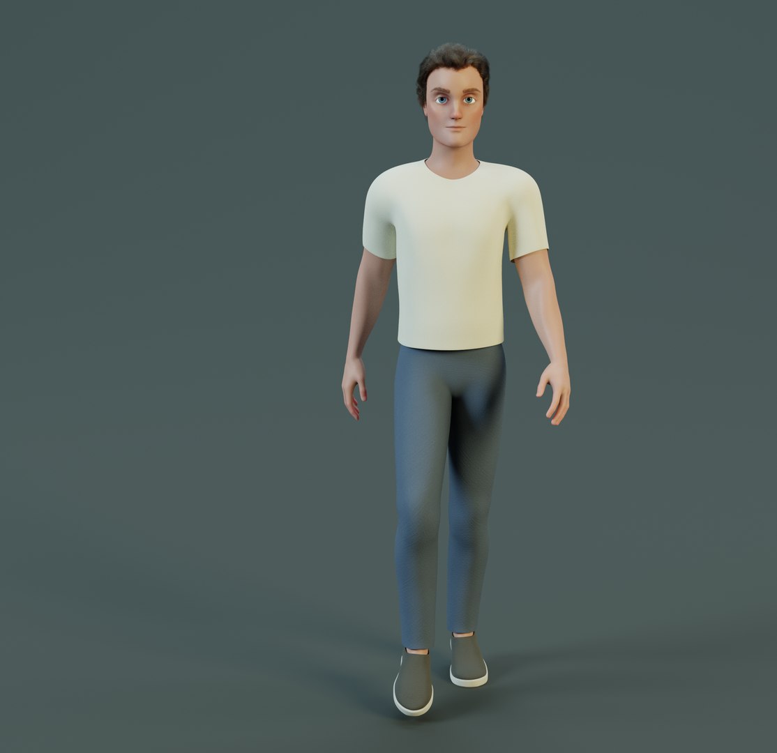 3D Male Stylized Character With Removable Outfit - TurboSquid 1786179